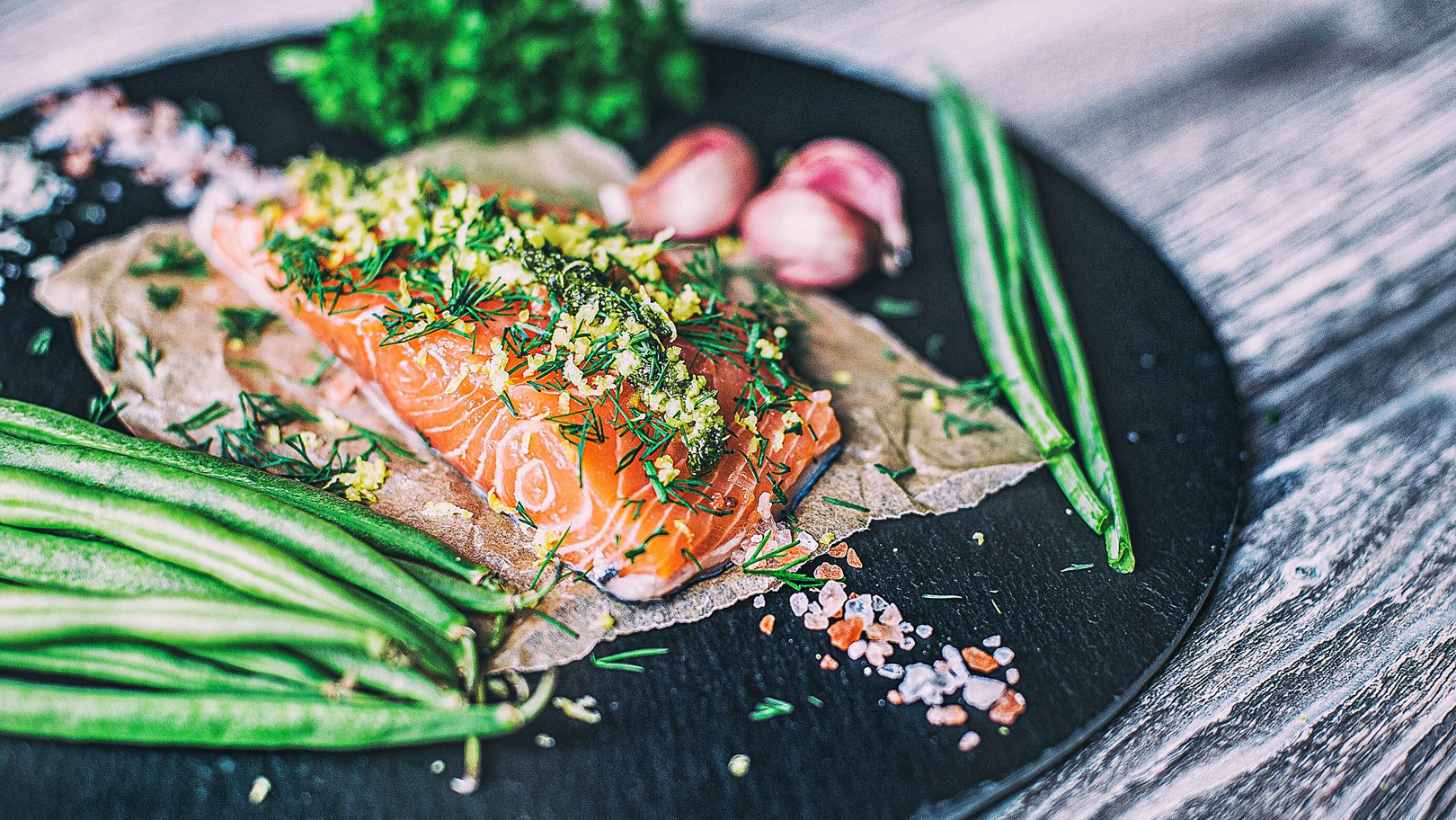 Spring salmon & vegetables recipe