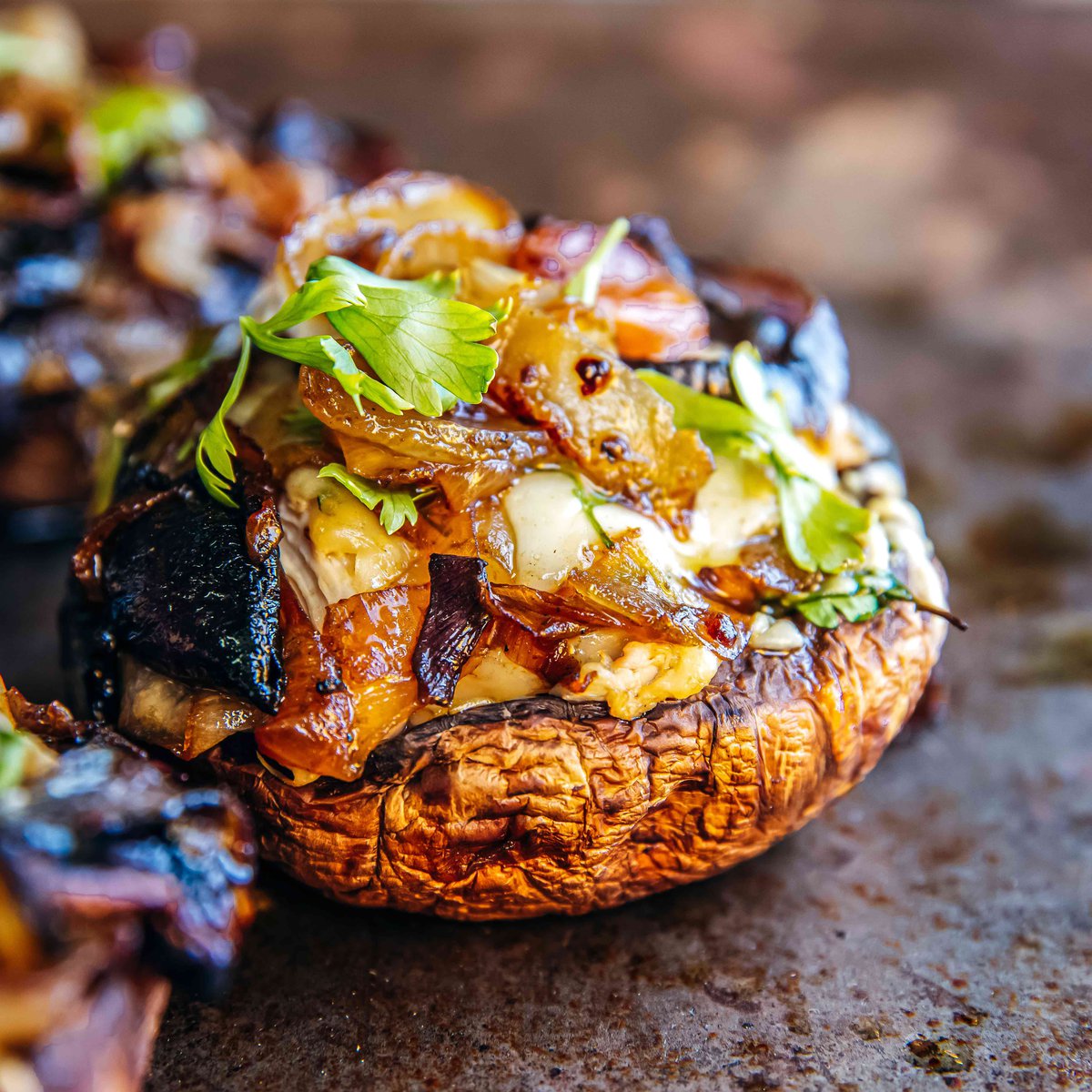Smoked chicken portobello mushrooms recipe