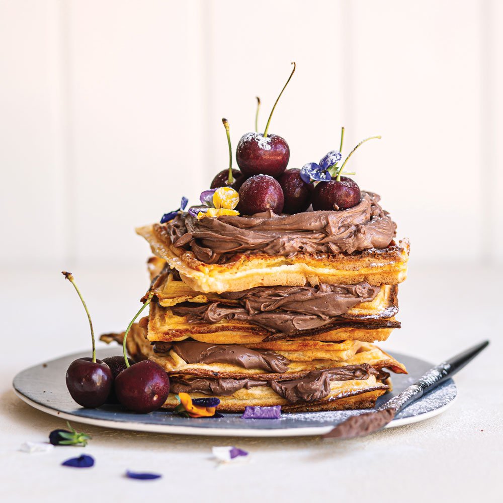 Tofu waffles with whipped chocolate tofu cream recipe - Spinneys UAE