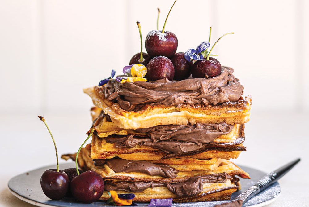 Tofu waffles with whipped chocolate tofu cream recipe - Spinneys UAE