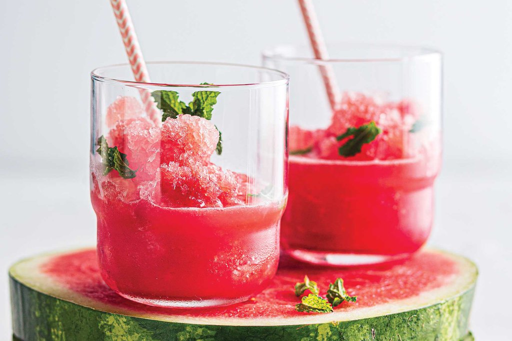 Watermelon mint slushies recipe
