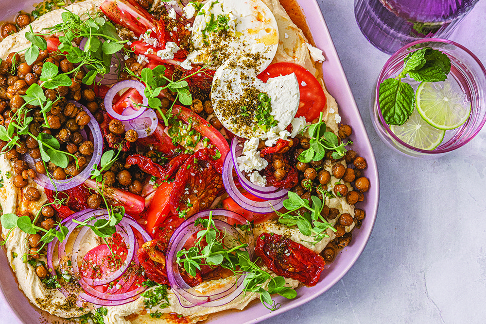 Zaatar chickpea, hummus and sundried tomato salad recipe - Spinneys ...