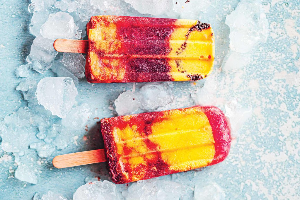 Vimto mango popsicles