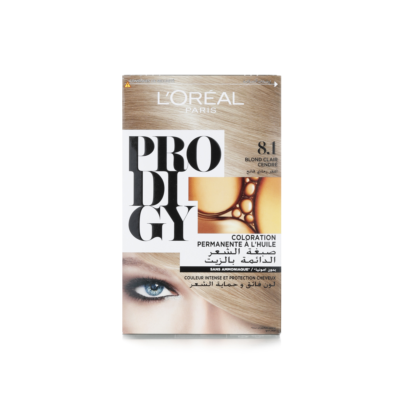 L'oreal Paris Prodigy Permanent No Ammonia Hair Colour 8.1 Light Ash ...