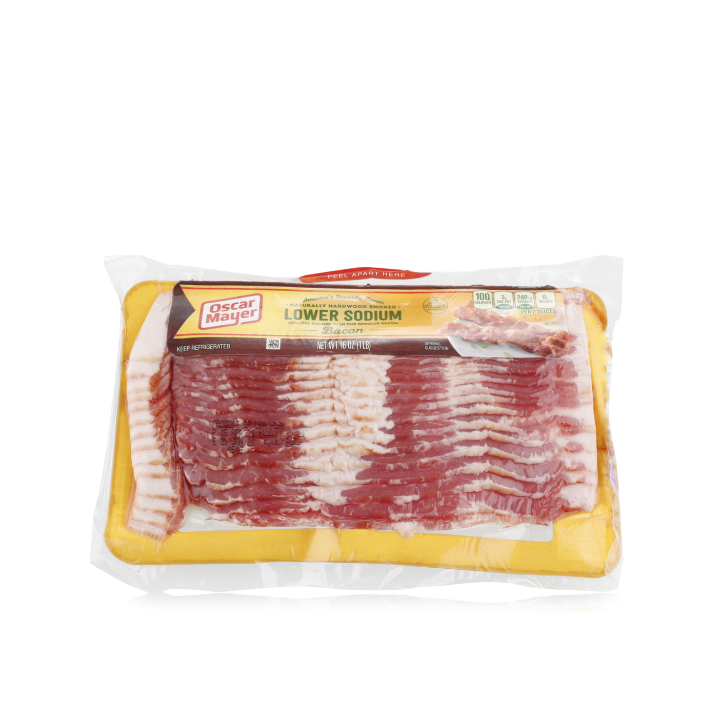 Oscar Mayer Sliced Low Salt Bacon 16oz - Spinneys UAE