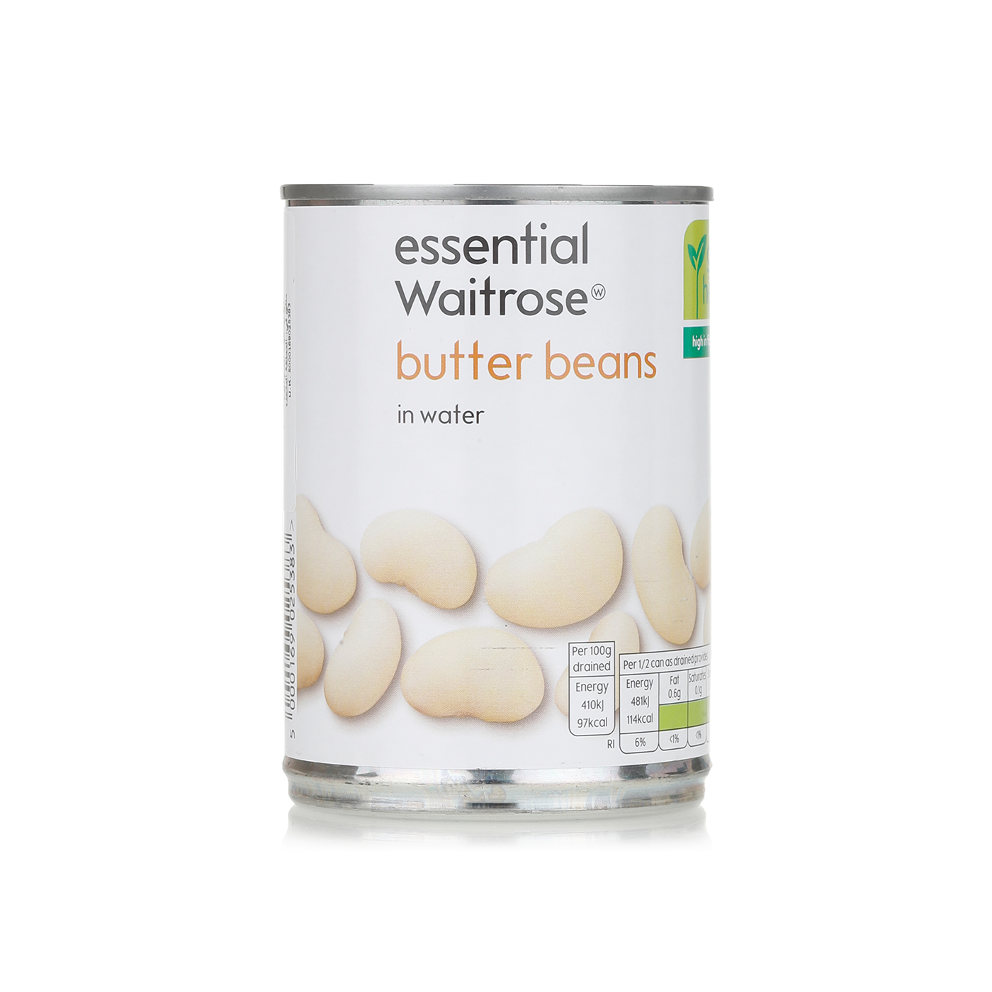 Waitrose Essential Butter Beans in Water 400g - Spinneys UAE