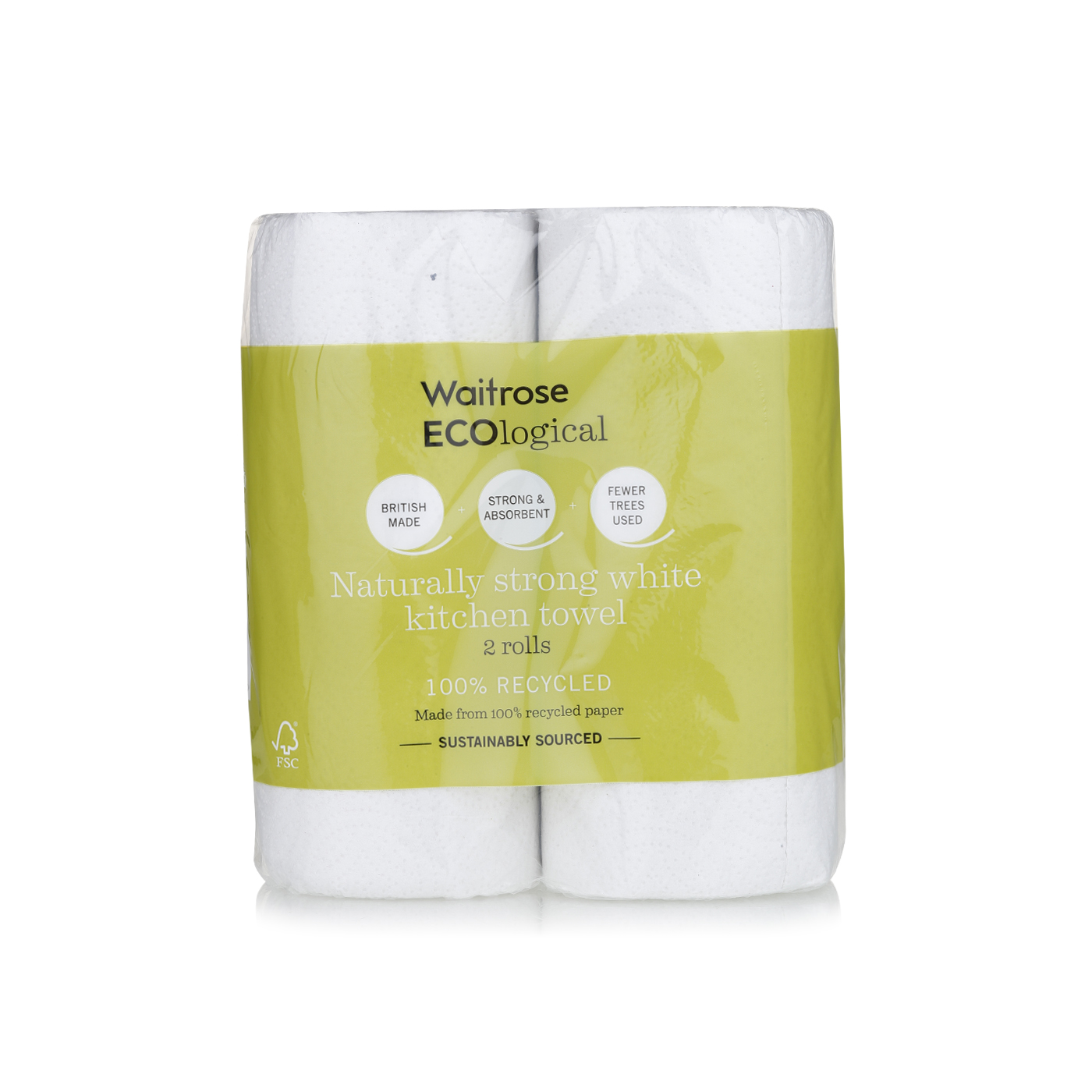 Waitrose Recycled Kitchen Towel 2ply 2 Rolls - Spinneys UAE