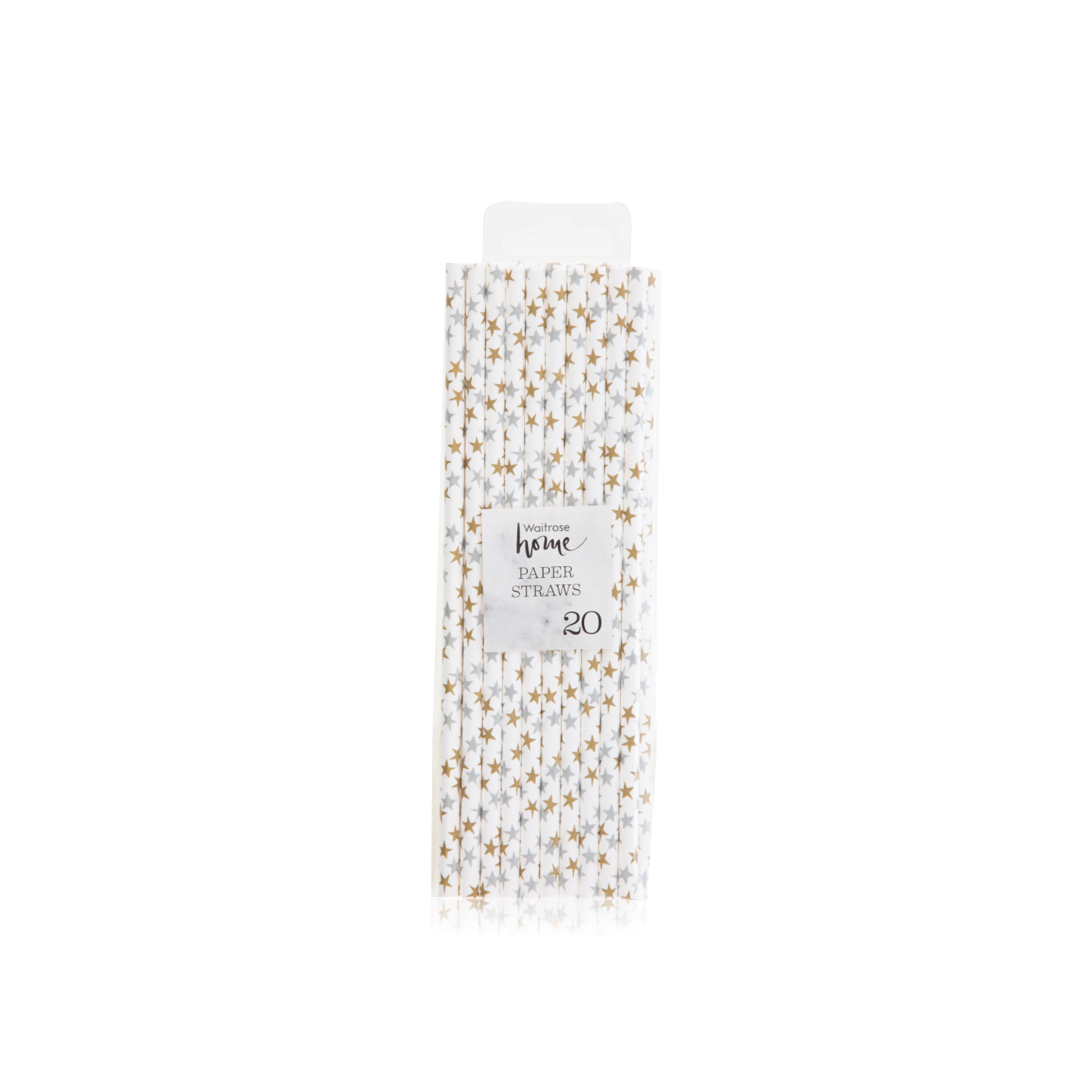 Waitrose Home Star Straws Gold and Silver 20s - Spinneys UAE