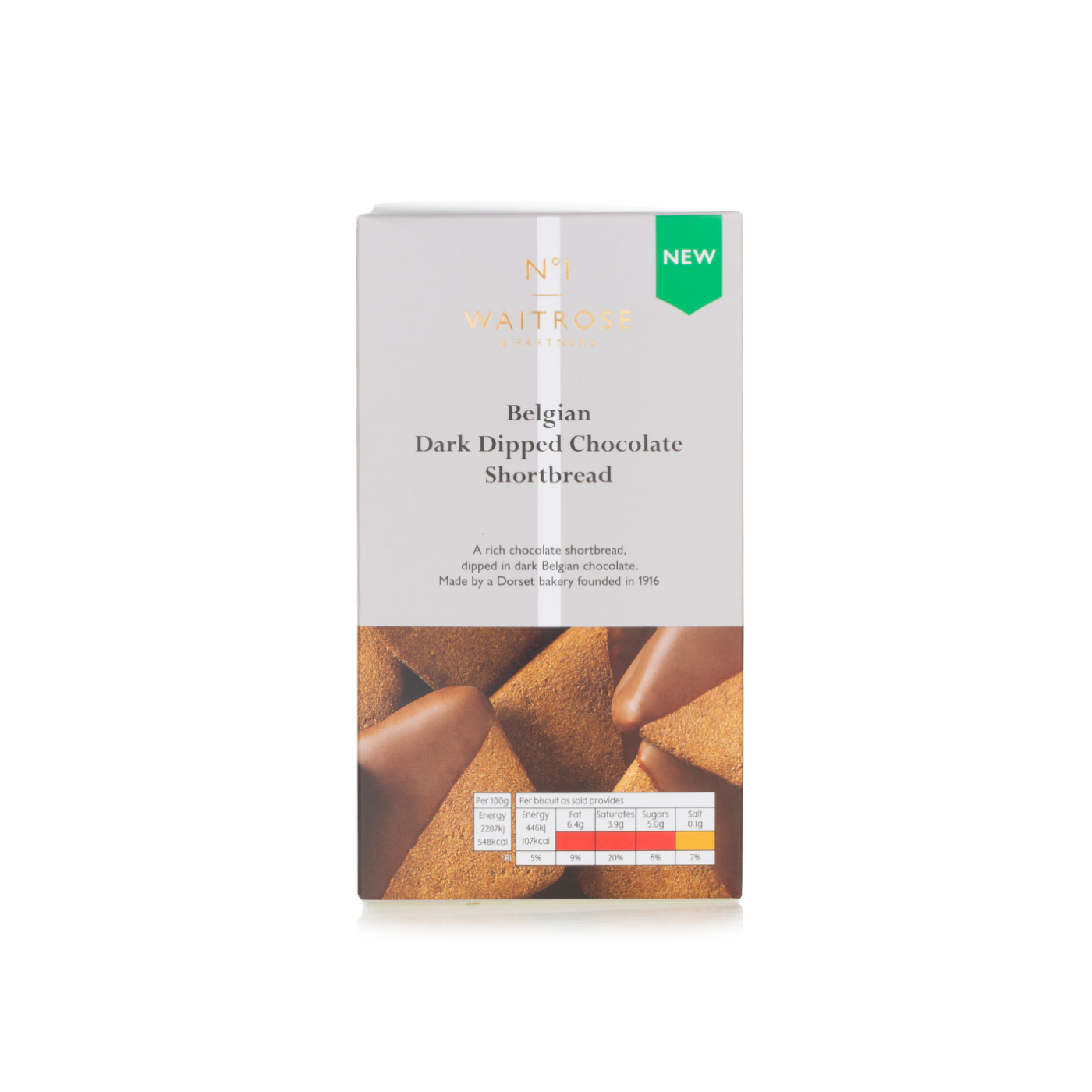 Waitrose Belgian Dark Dipped Chocolate Shortbread 135g - Spinneys UAE