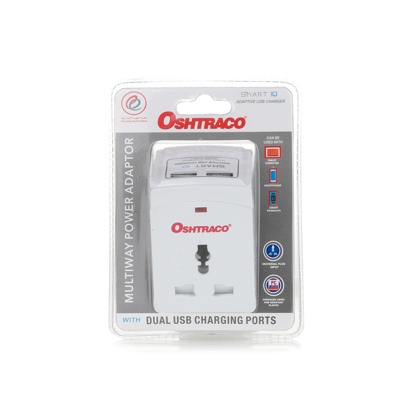 Oshtraco Multiway Power Adaptor with USB - Spinneys UAE