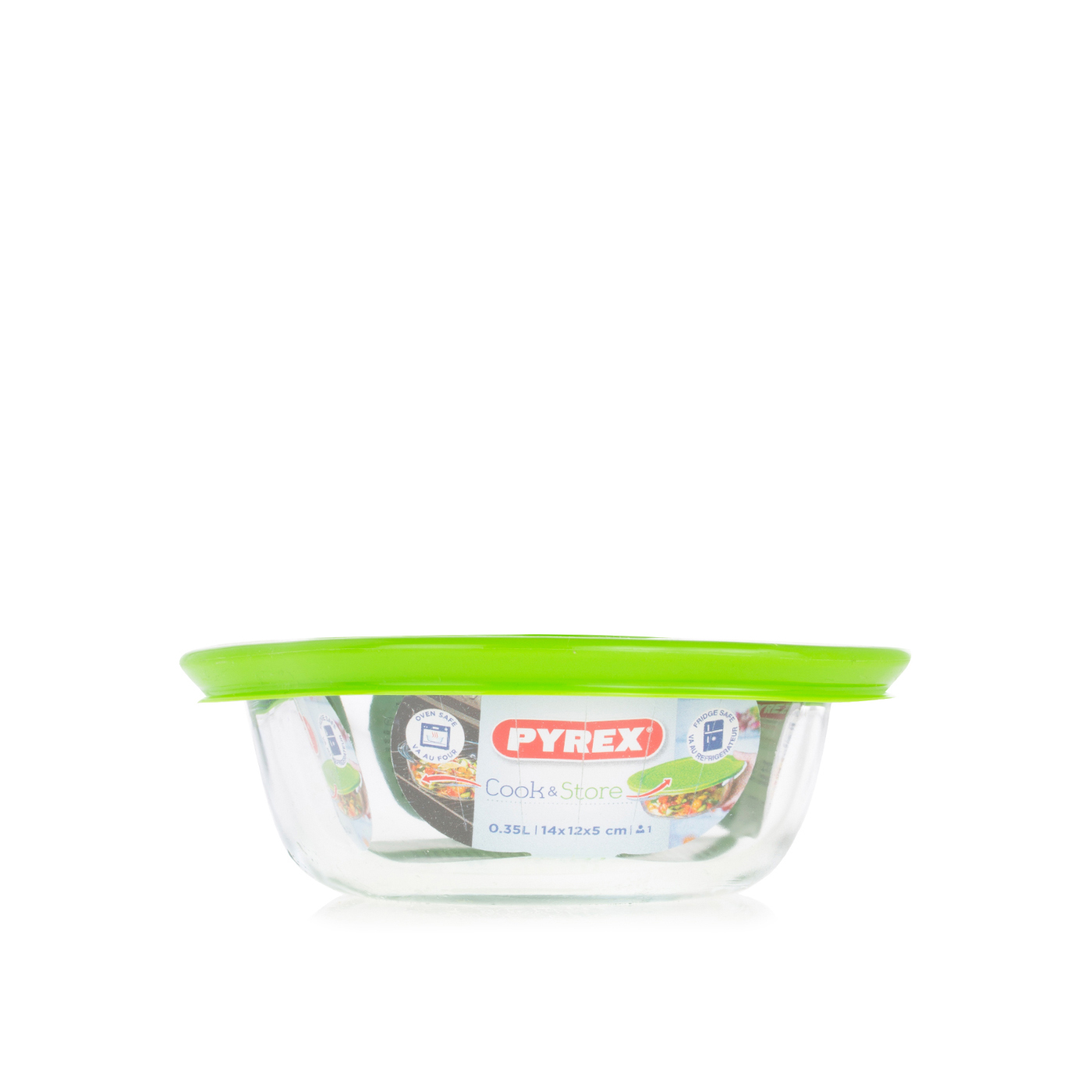 Pyrex Cook & Store Round Dish with Lid 350ml - Spinneys UAE