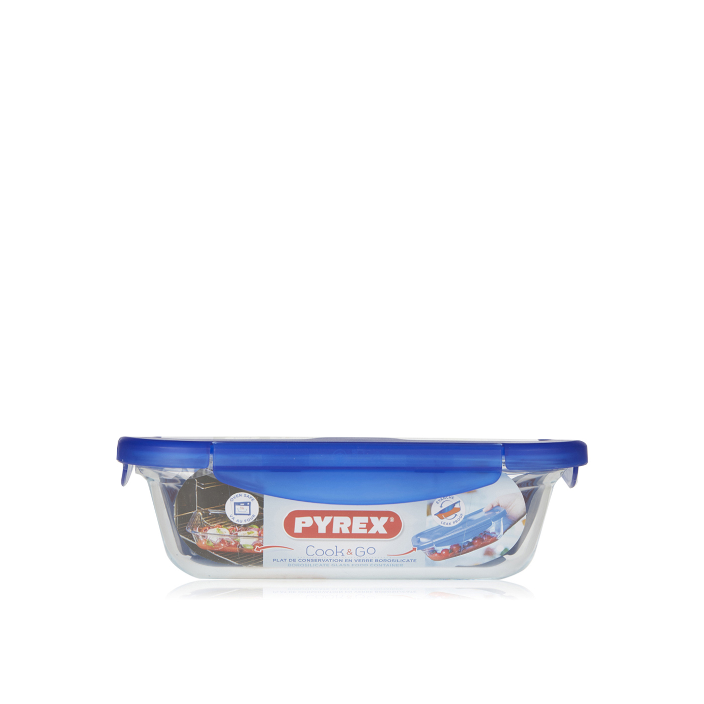 Pyrex cook and go rectangular dish with lid 1.7ltr - Spinneys UAE
