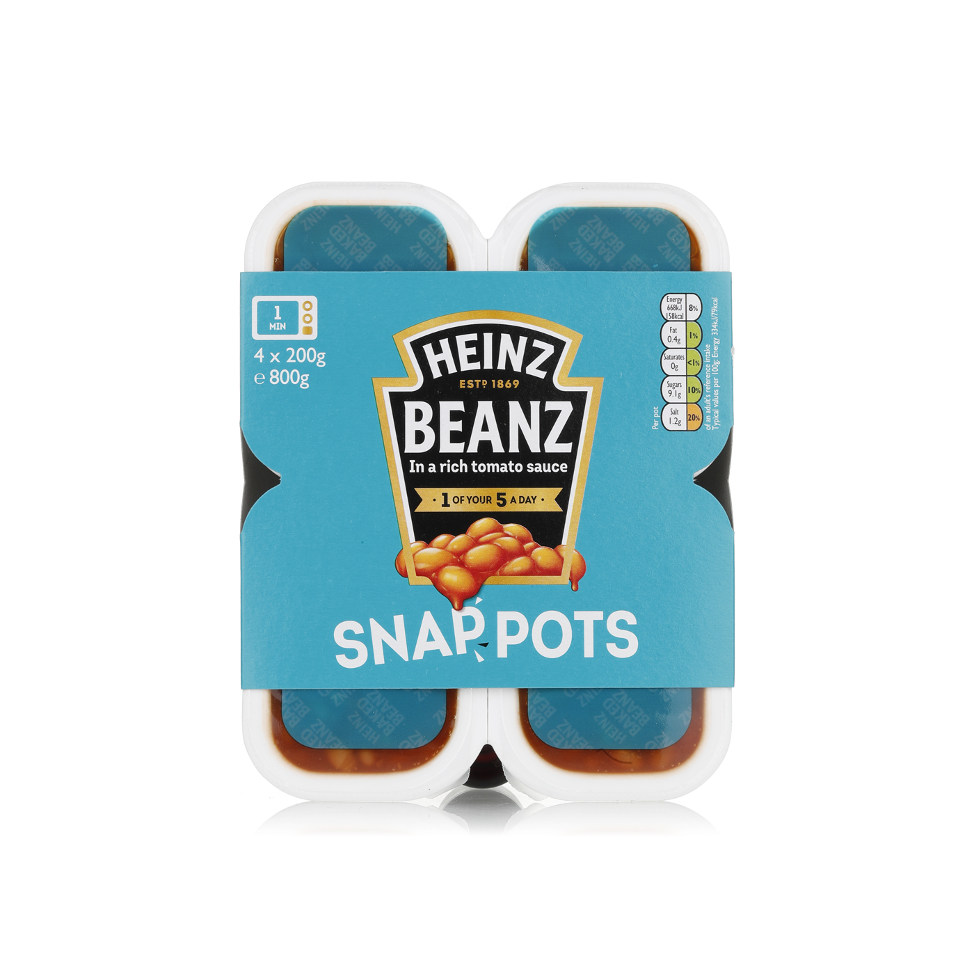 Heinz Beanz snap pots 4x200g - Spinneys UAE