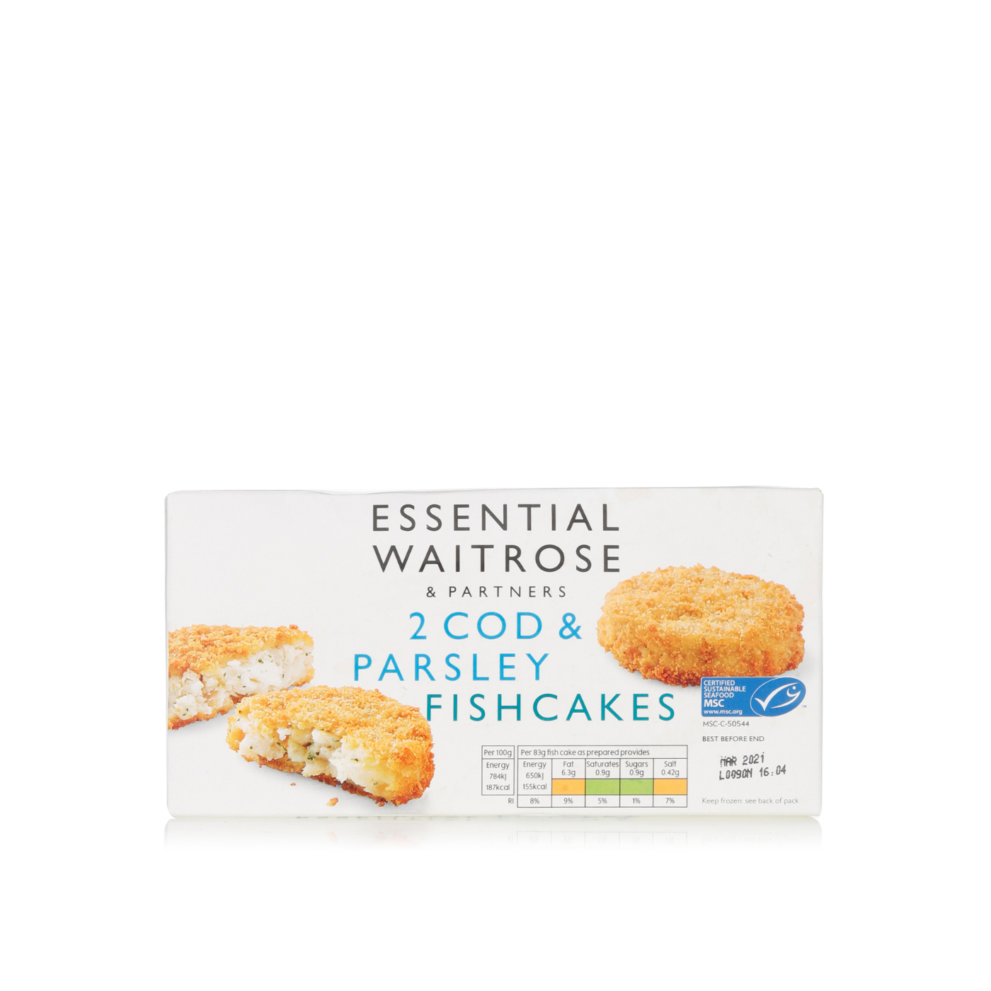 Waitrose Frozen Essential Cod And Parsley Fish Cakes X 2 - Spinneys UAE