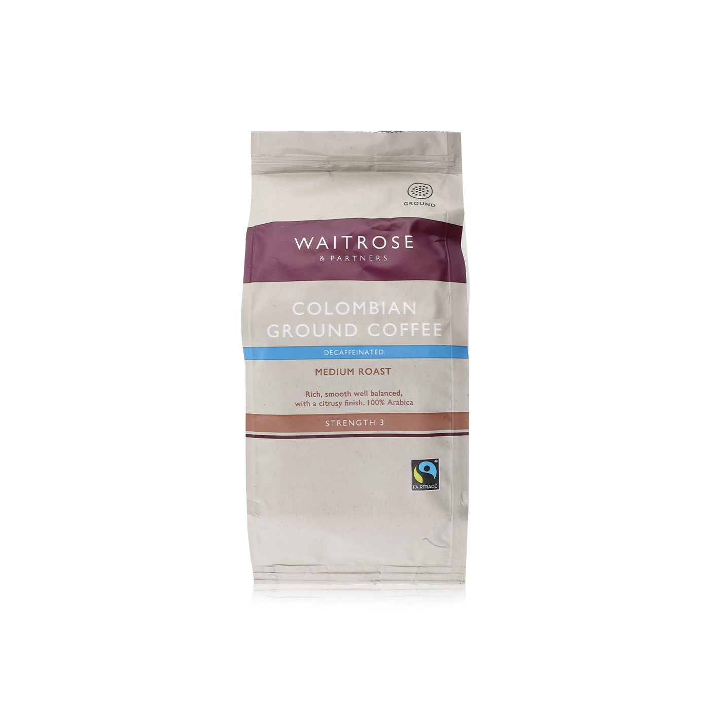 Waitrose Decaffeinated Colombian Ground Coffee 227g - Spinneys UAE
