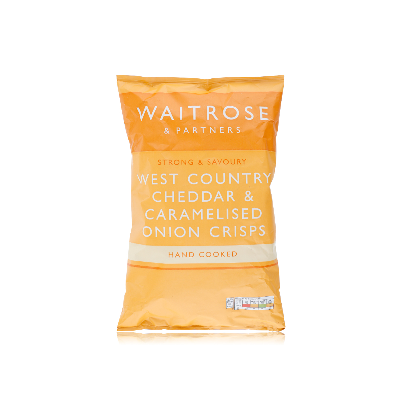 Waitrose hand-cooked cheddar & caramelised onion crisps 150g - Spinneys UAE