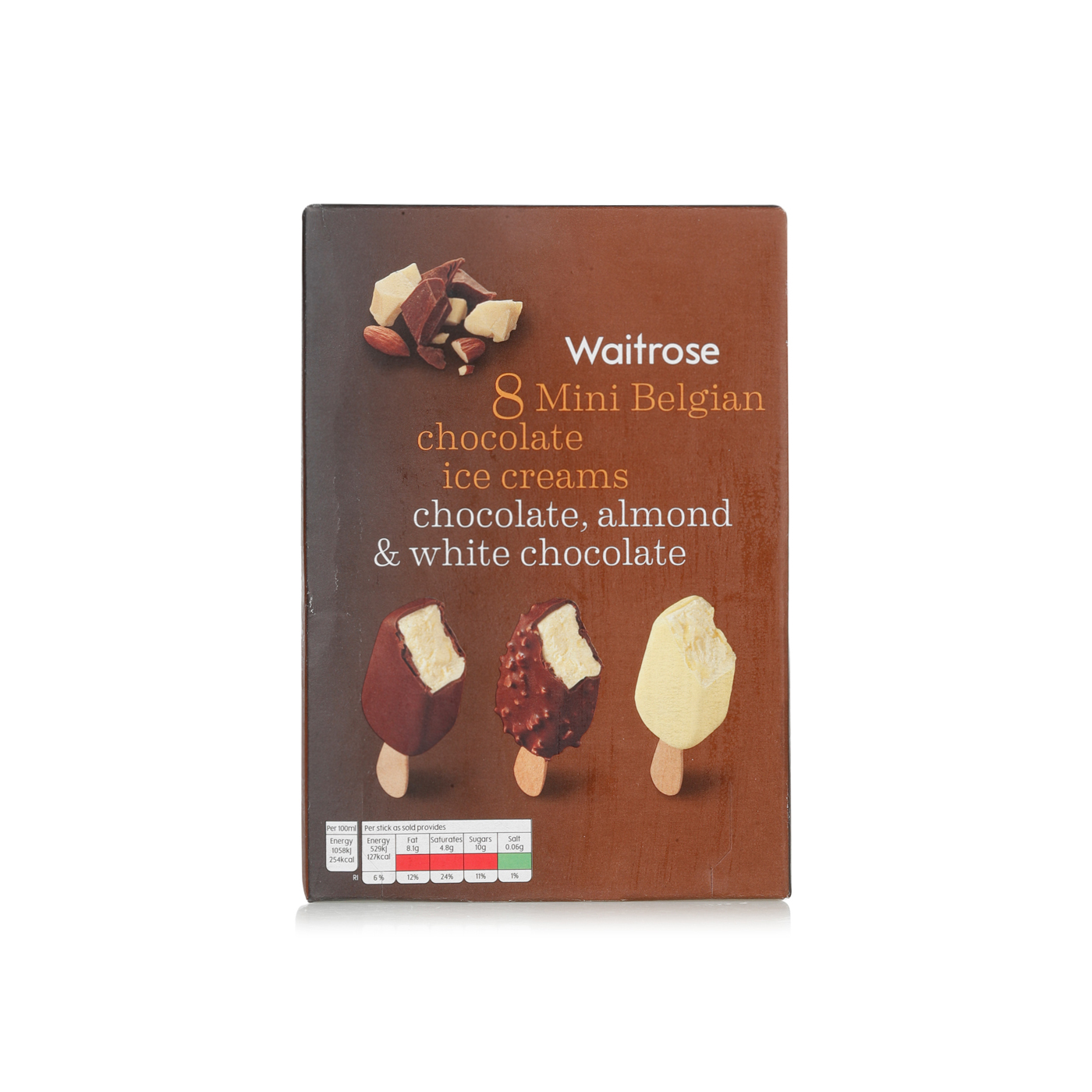 Waitrose Mini Belgian Chocolate Ice Creams 8 X 50Ml - Spinneys United ...