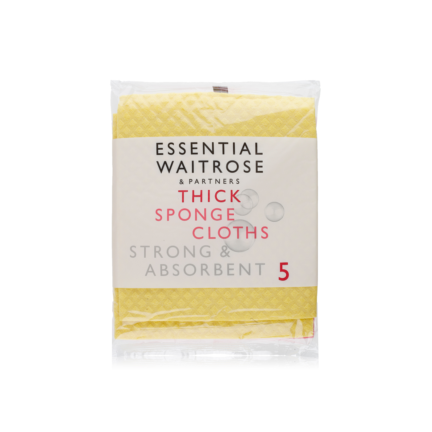 Waitrose Essential Thick Sponge Cloths x 5 - Spinneys UAE