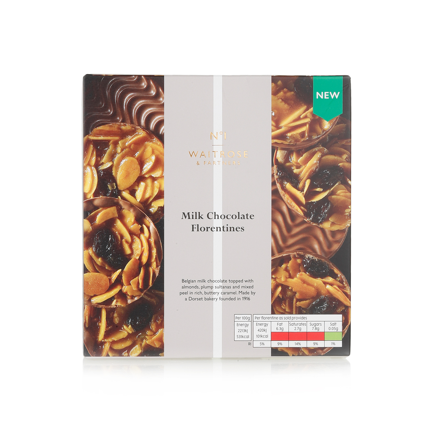 Waitrose No.1 Milk Chocolate Florentines 150g - Spinneys UAE