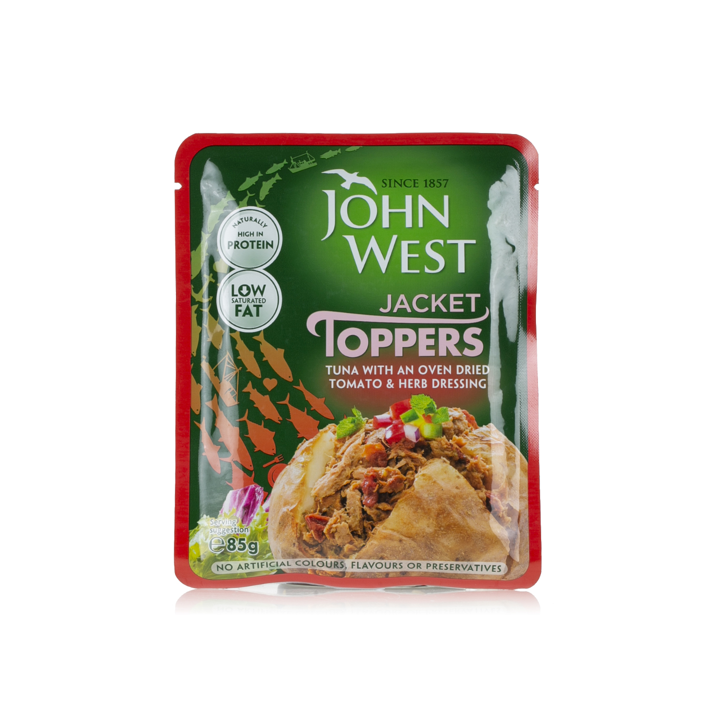 John West Jacket Toppers Tuna Tomato and Herb 85g - Spinneys UAE
