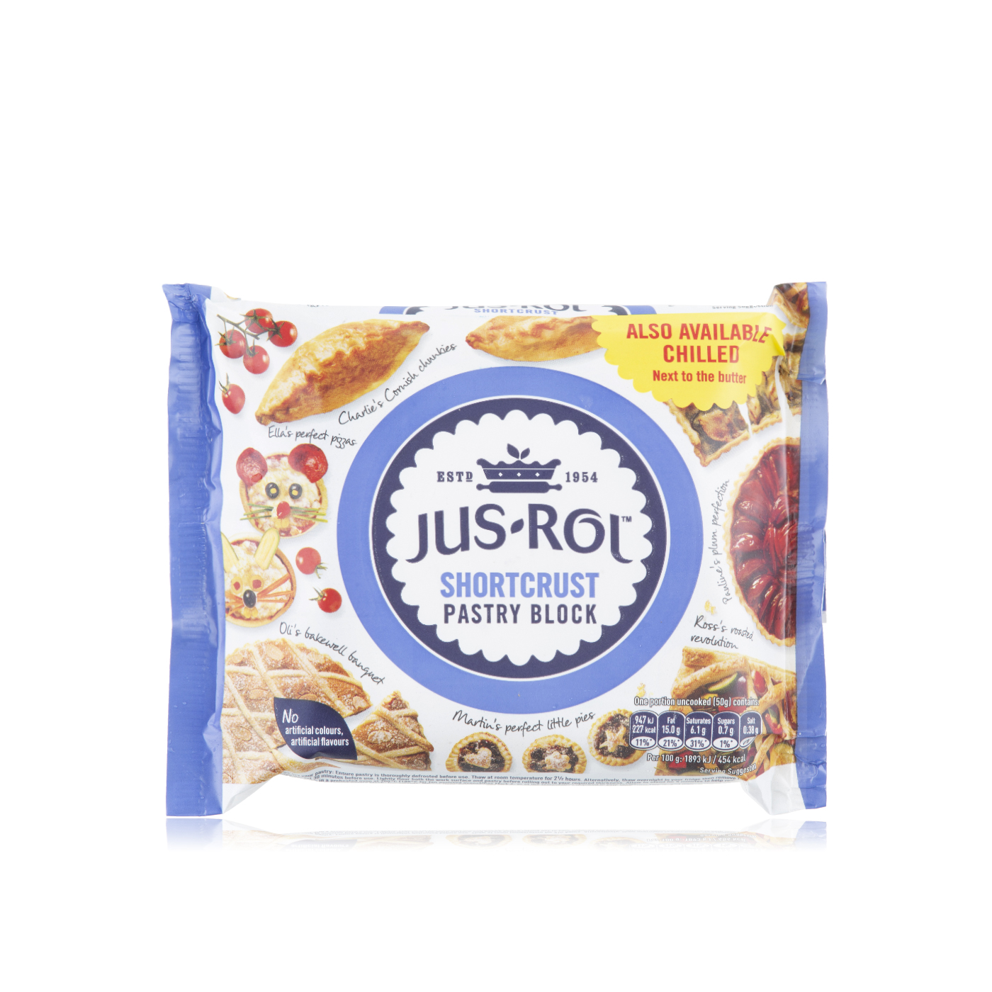 Jus-Rol Frozen Shortcrust Pastry Block 500G - Spinneys UAE