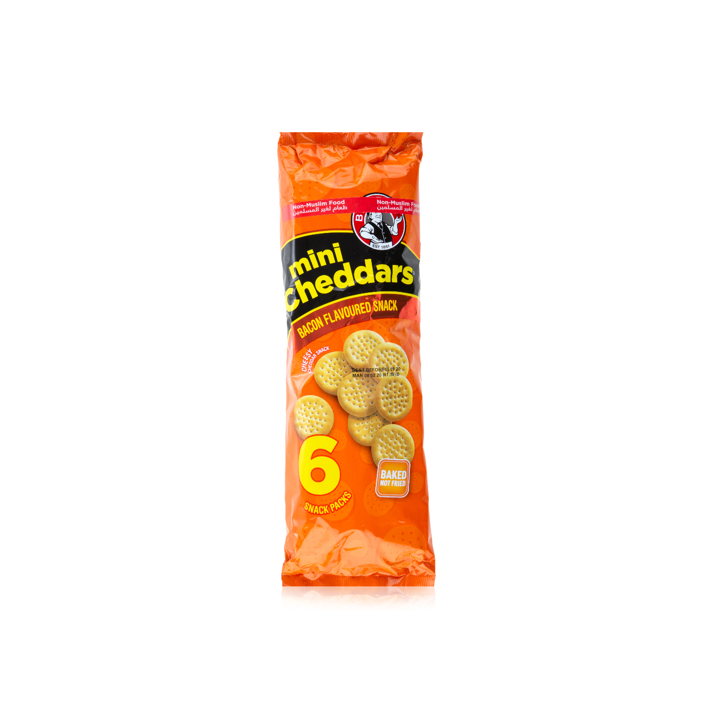 Bakers Bacon Mini Cheddars 33g x 6 - Spinneys UAE