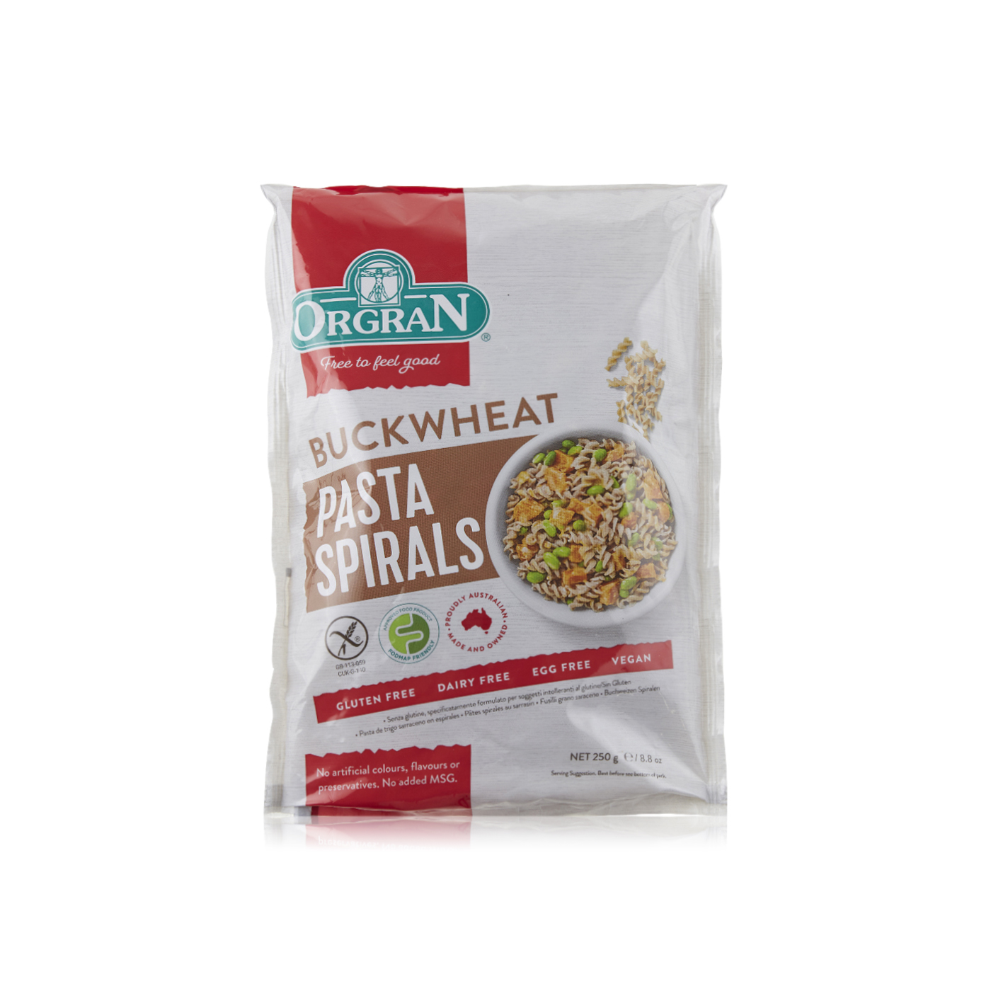 Orgran Buckwheat Pasta Spirals 250g - Spinneys UAE