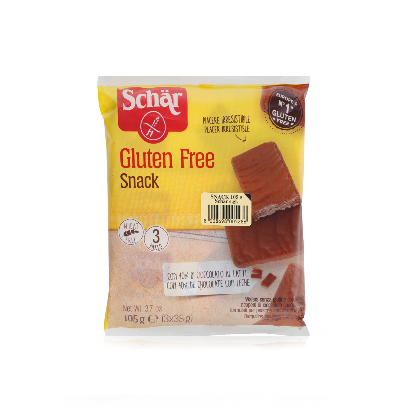 Schar Snack Chocolate Bar 105g - Spinneys UAE
