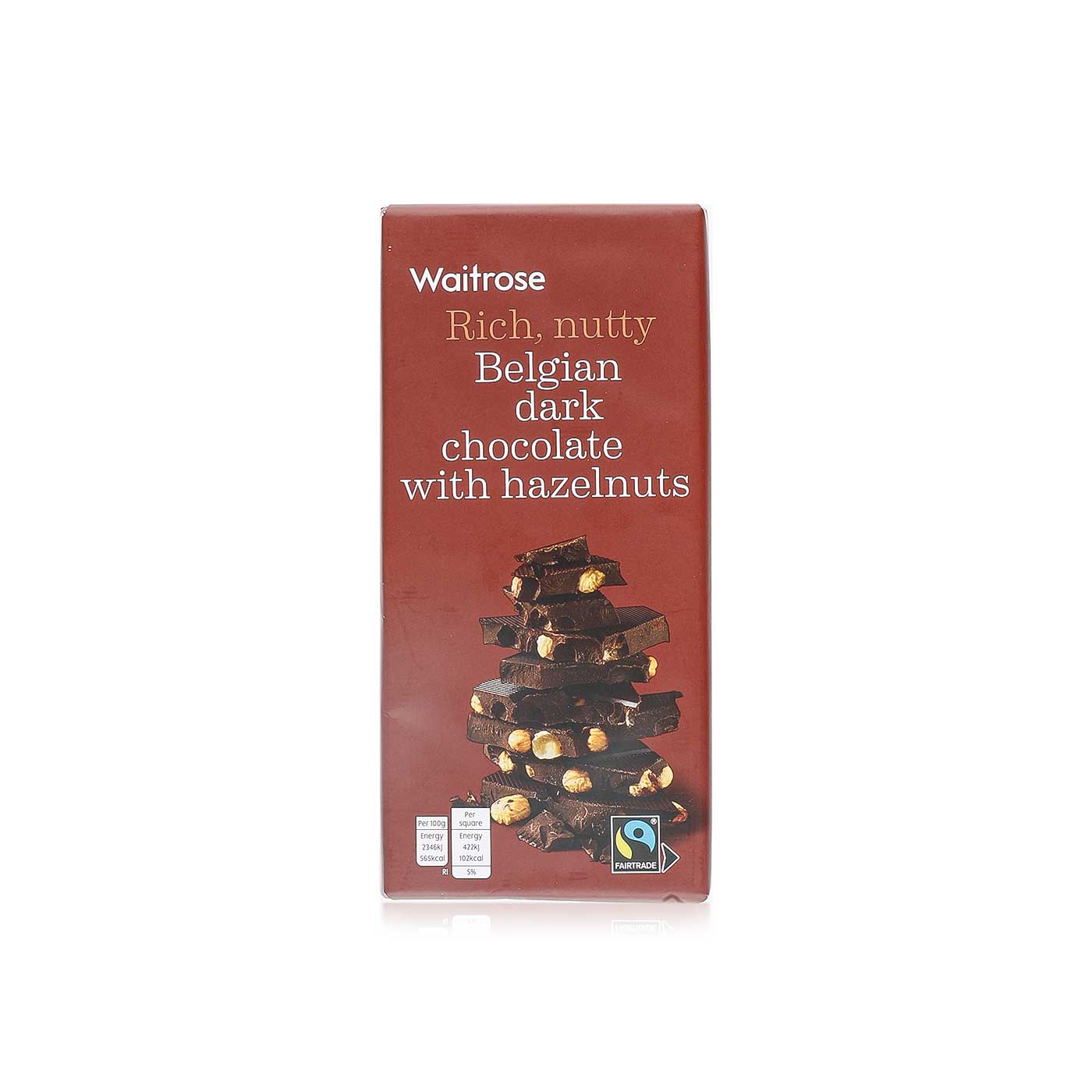 Waitrose Belgian Dark Chocolate with Hazelnuts180g - Spinneys UAE
