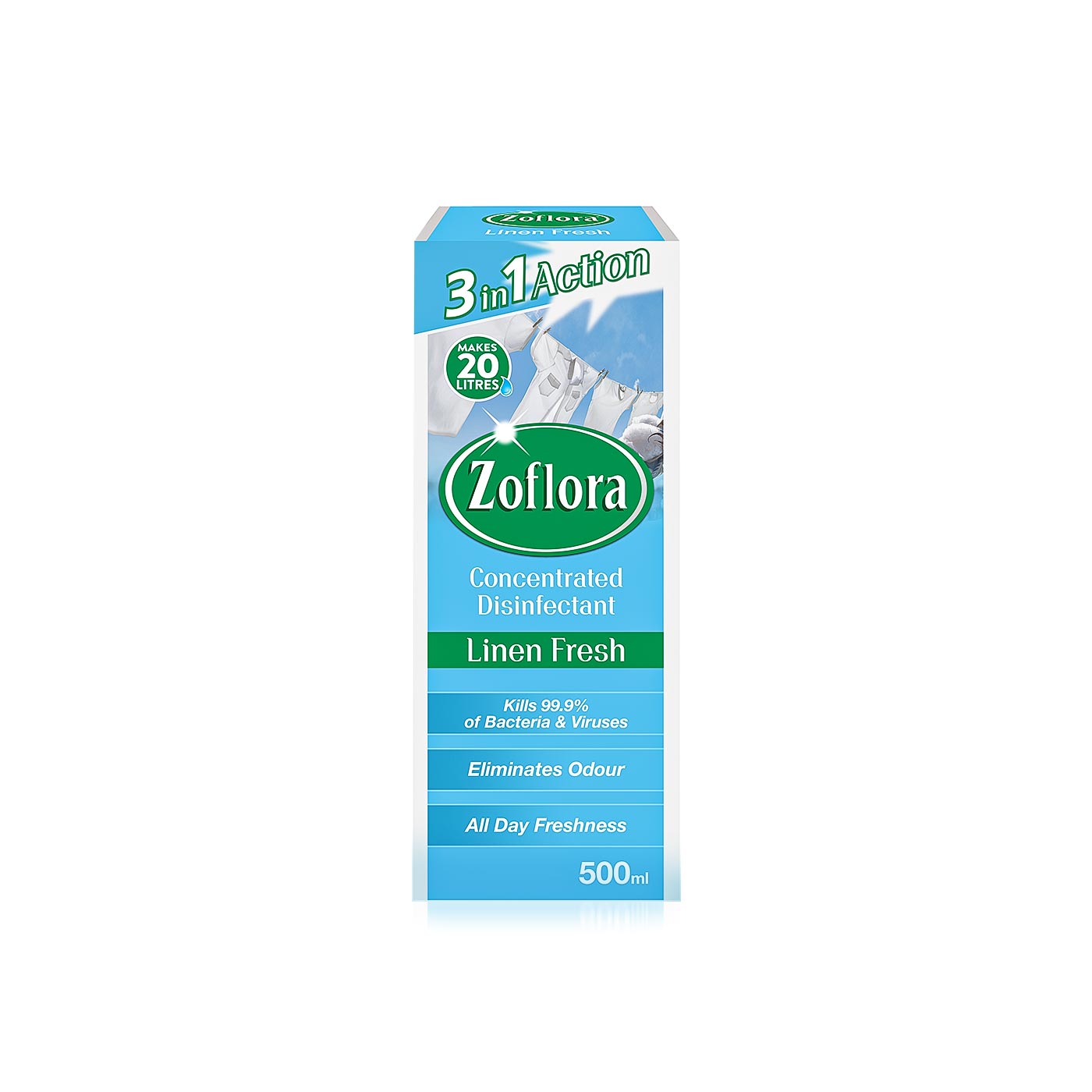 Zoflora Linen Fresh Concentrated Disinfectant 500ml - Spinneys UAE