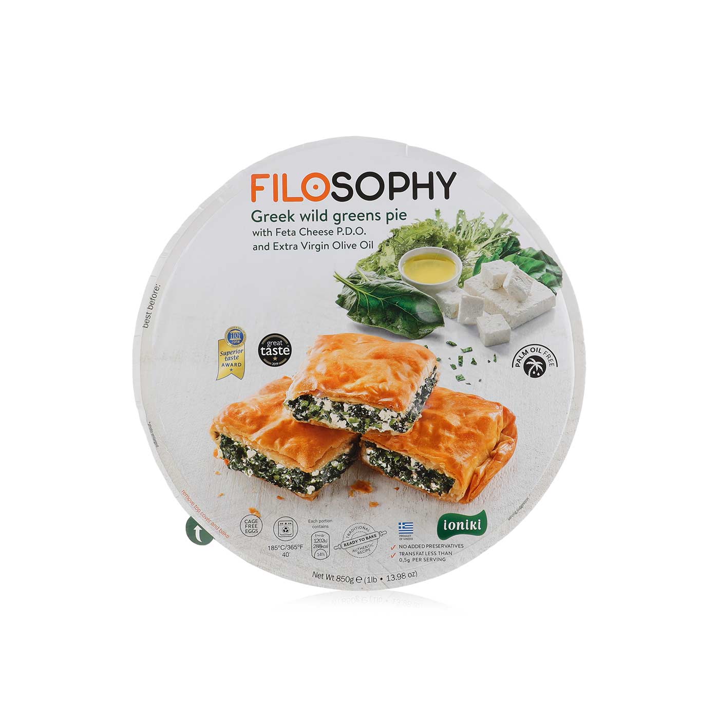 Filosophy Frozen Greek Wild Greens Pie 850G - Spinneys UAE