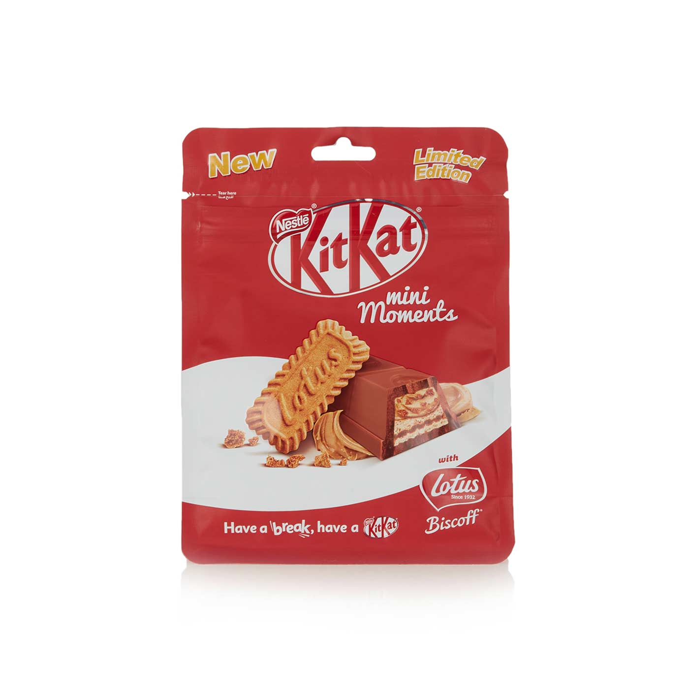 Kitkat Mini Moments with Lotus 122.5g - Spinneys UAE