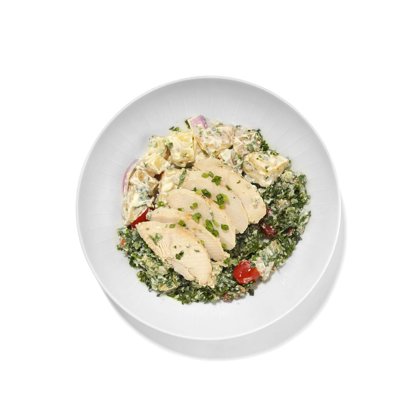 Spinneys Kitchen Chicken, Potato Salad and Tabbouleh 410g - Spinneys UAE