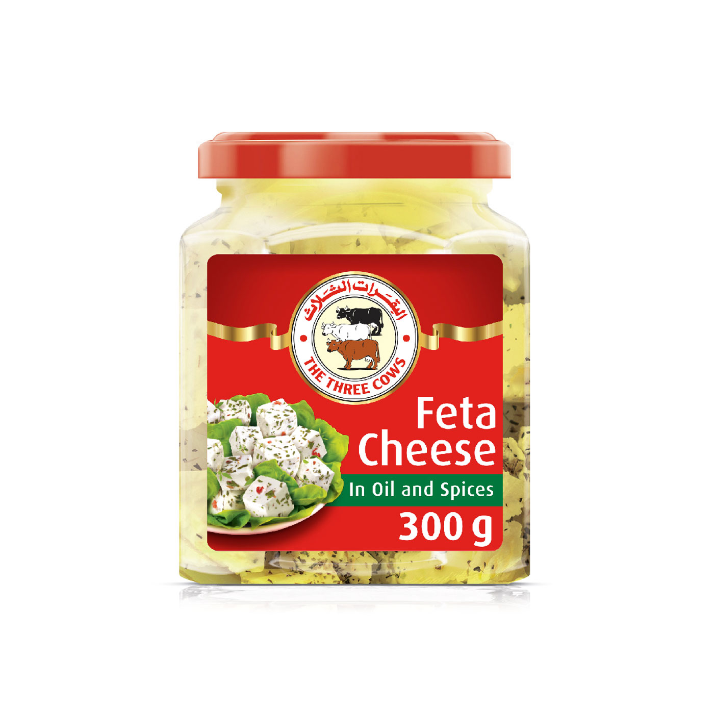 The Three Cows Feta Cheese in Oil 300g - Spinneys UAE