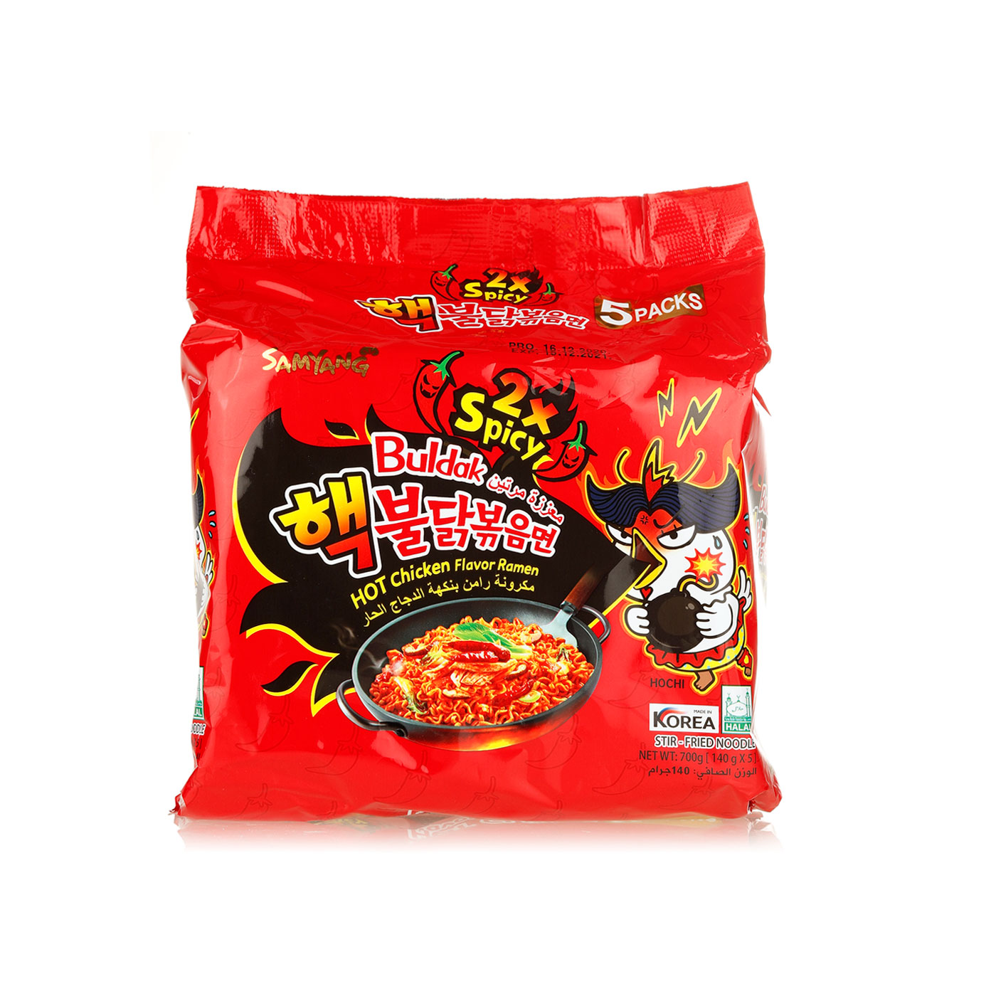 Samyang buldak hot chicken flavour ramen 2x spicy 5 x 140g - Spinneys UAE