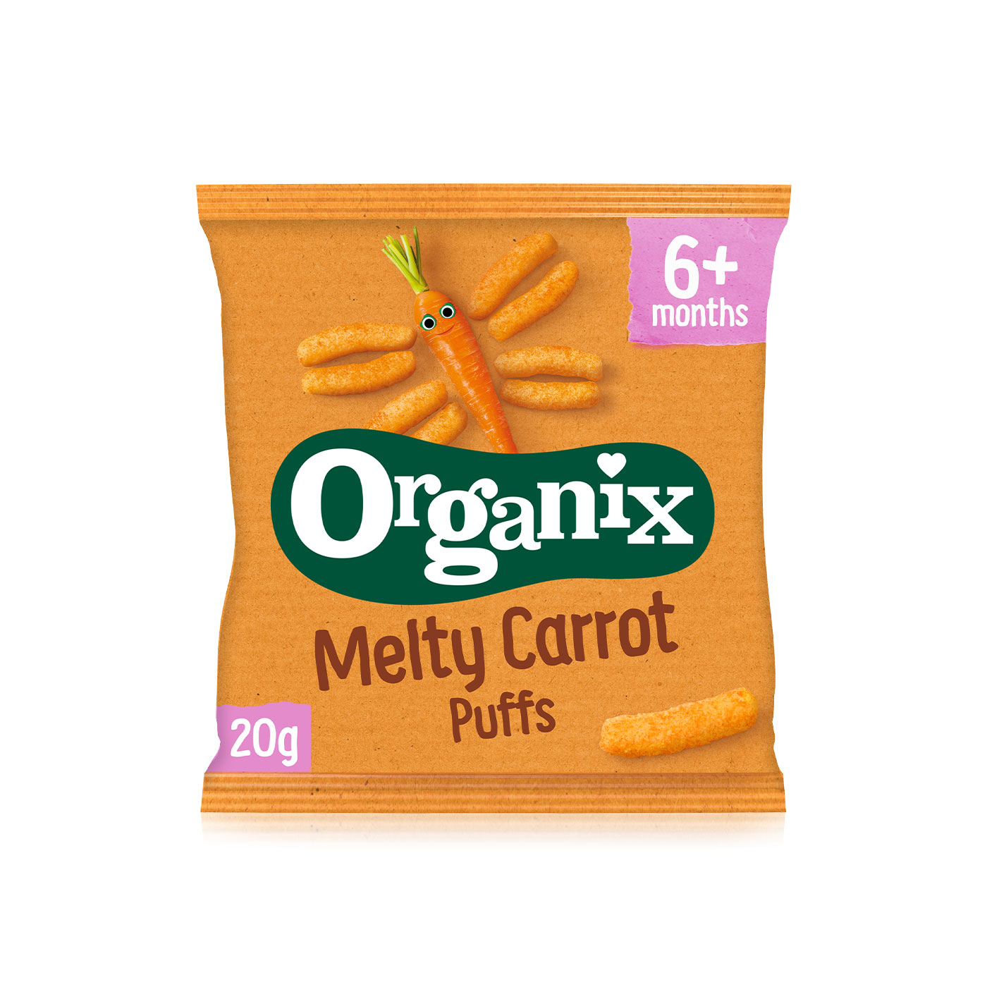 Organix melty carrot puffs 6+ months 20g - Spinneys UAE