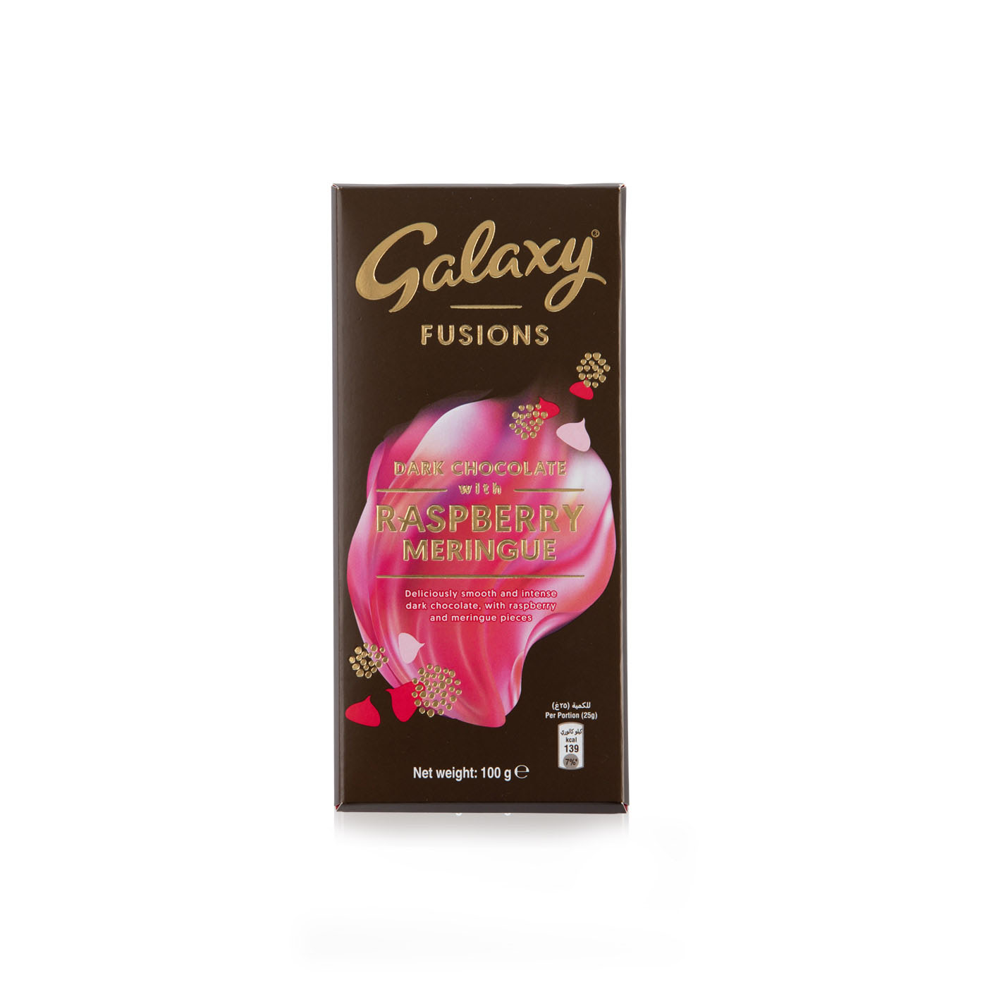 Galaxy Fusions Dark Chocolate with Raspberry Meringue 100g - Spinneys ...