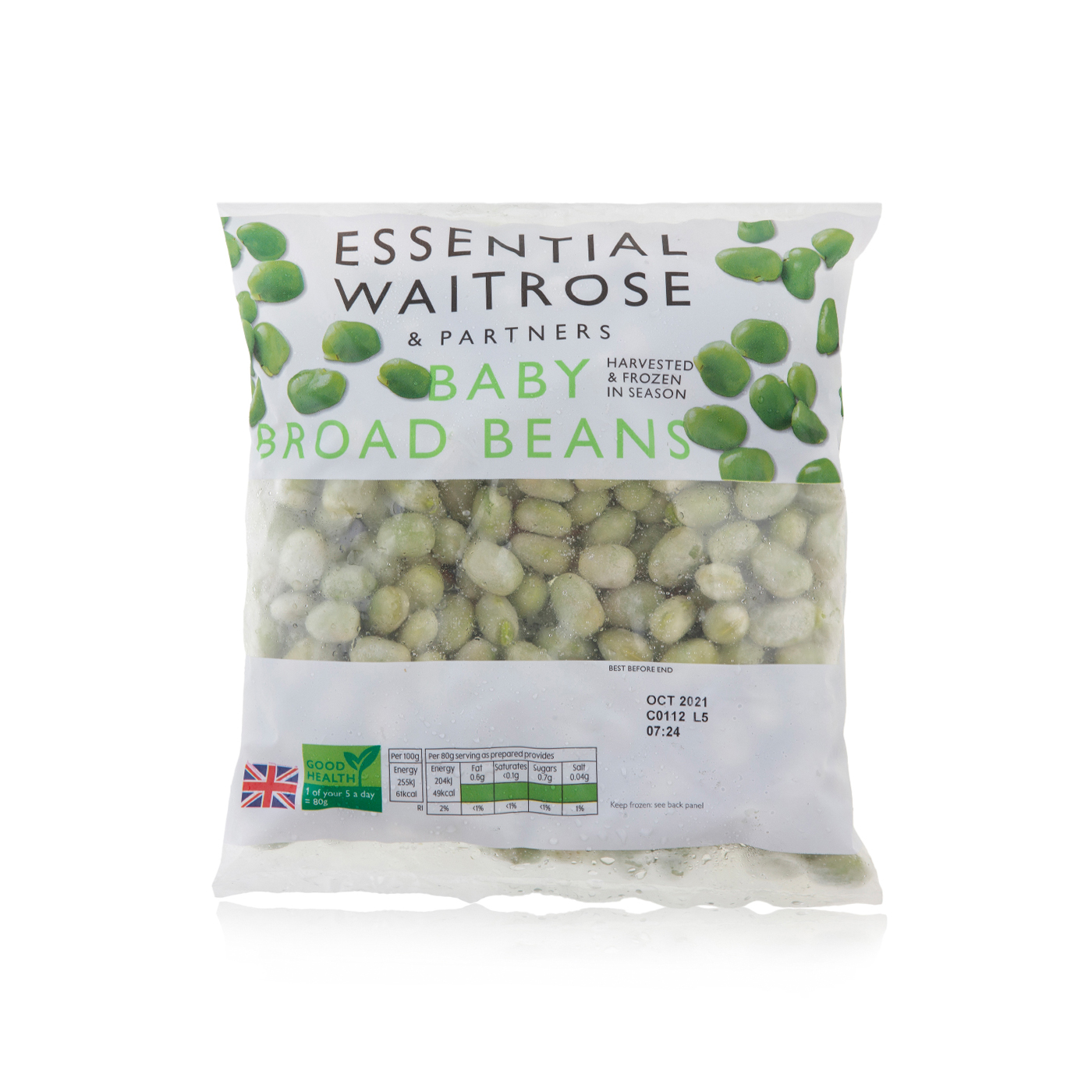 Waitrose Essential Frozen Baby Broad Beans 500G - Spinneys UAE