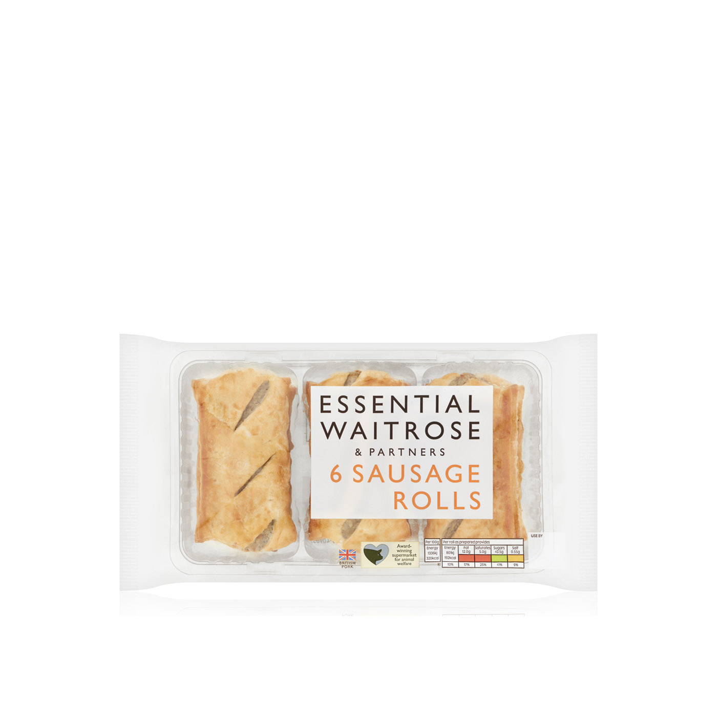Waitrose Essential 6 Sausage Rolls 360g - Spinneys UAE
