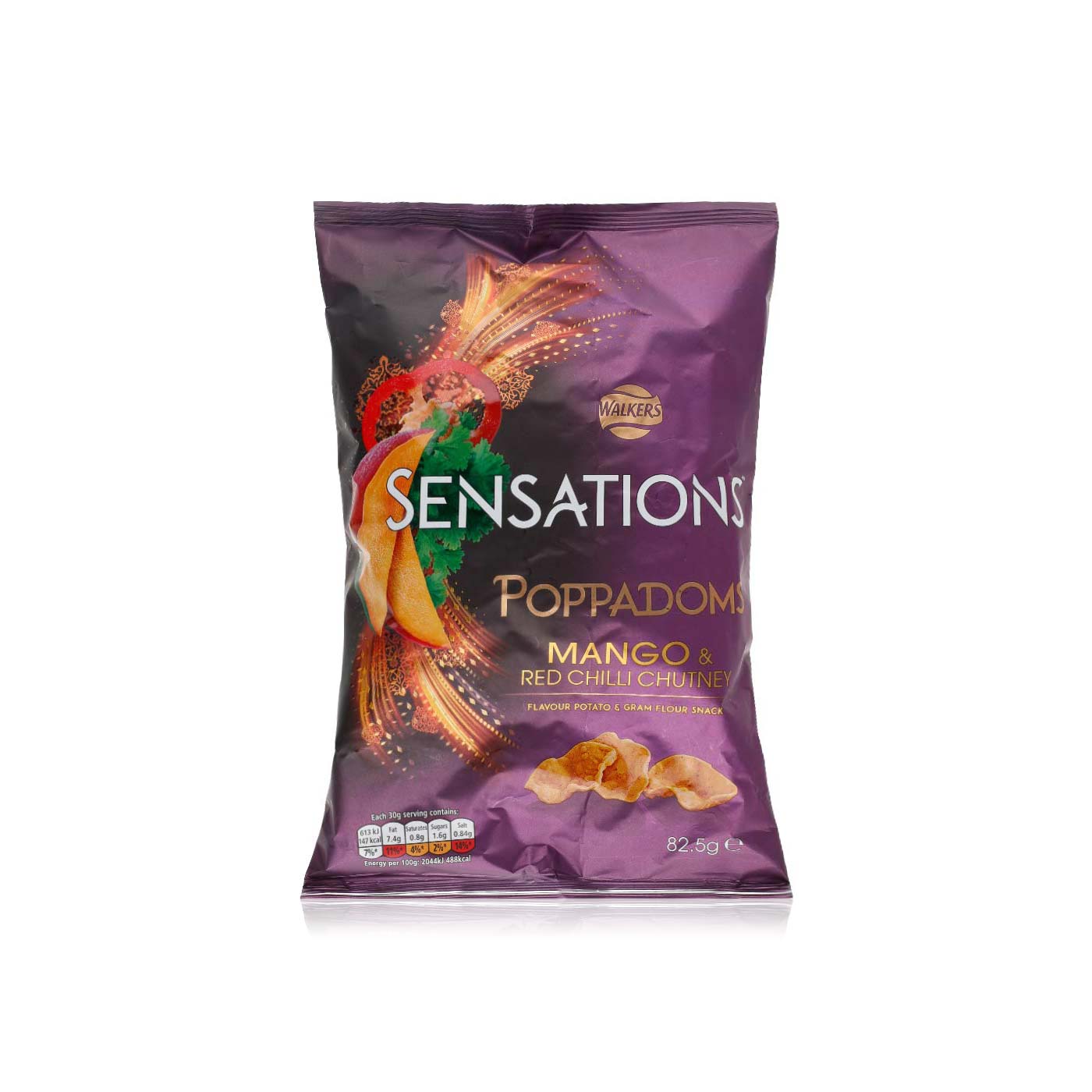 Walkers Sensations Mango and Red Chilli Chutney Poppadoms 82.5g - Spinneys UAE