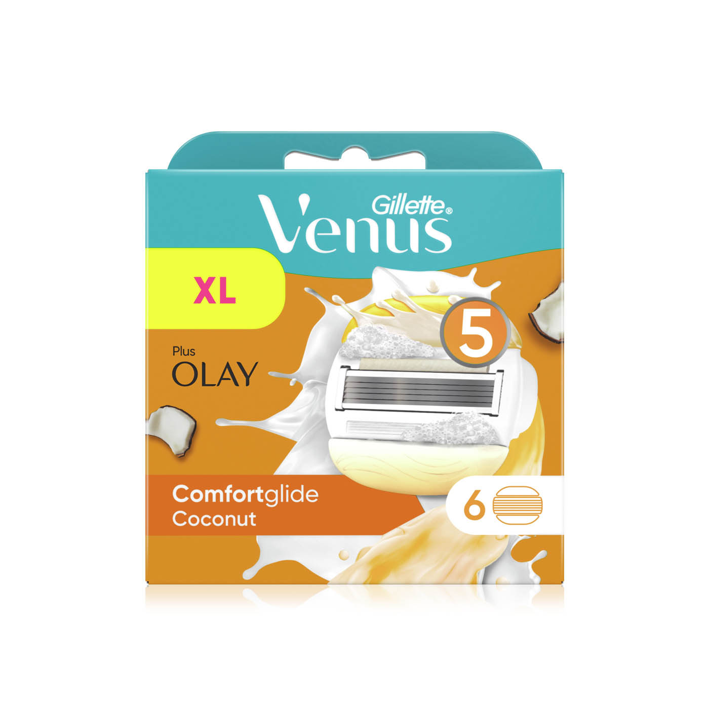Venus Comfortglide Coconut Plus Olay Razor Blades 6s - Spinneys UAE