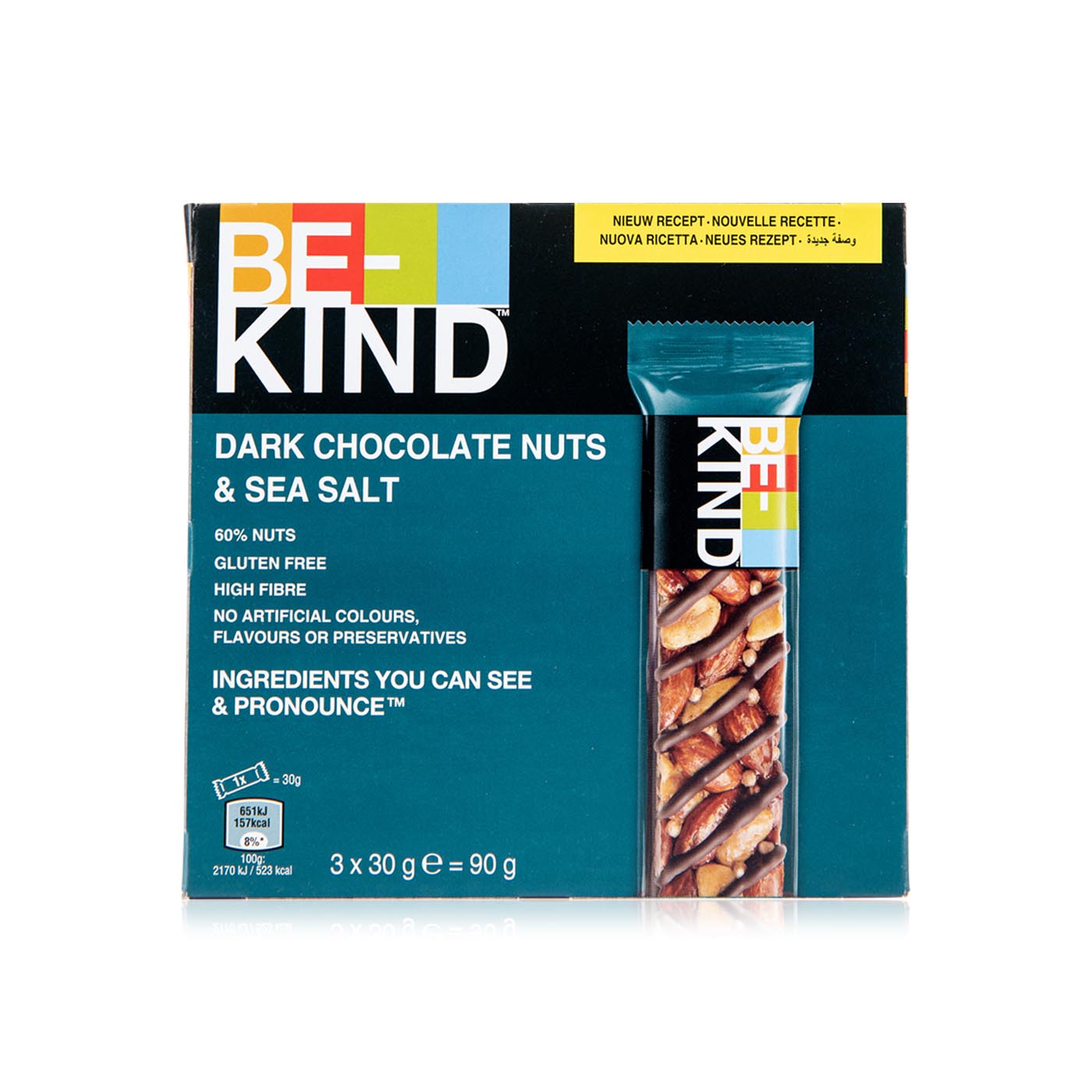 Be-Kind Dark Chocolate Nuts and Sea Salt 90g - Spinneys UAE