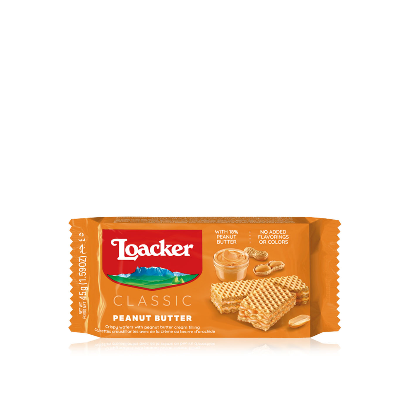 Loacker classic peanut butter wafers 45g - Spinneys UAE