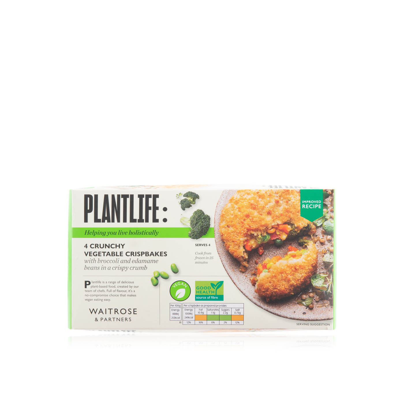 Waitrose Frozen Plantliving: 4 Crunchy Vegetable Crispbakes 454G ...