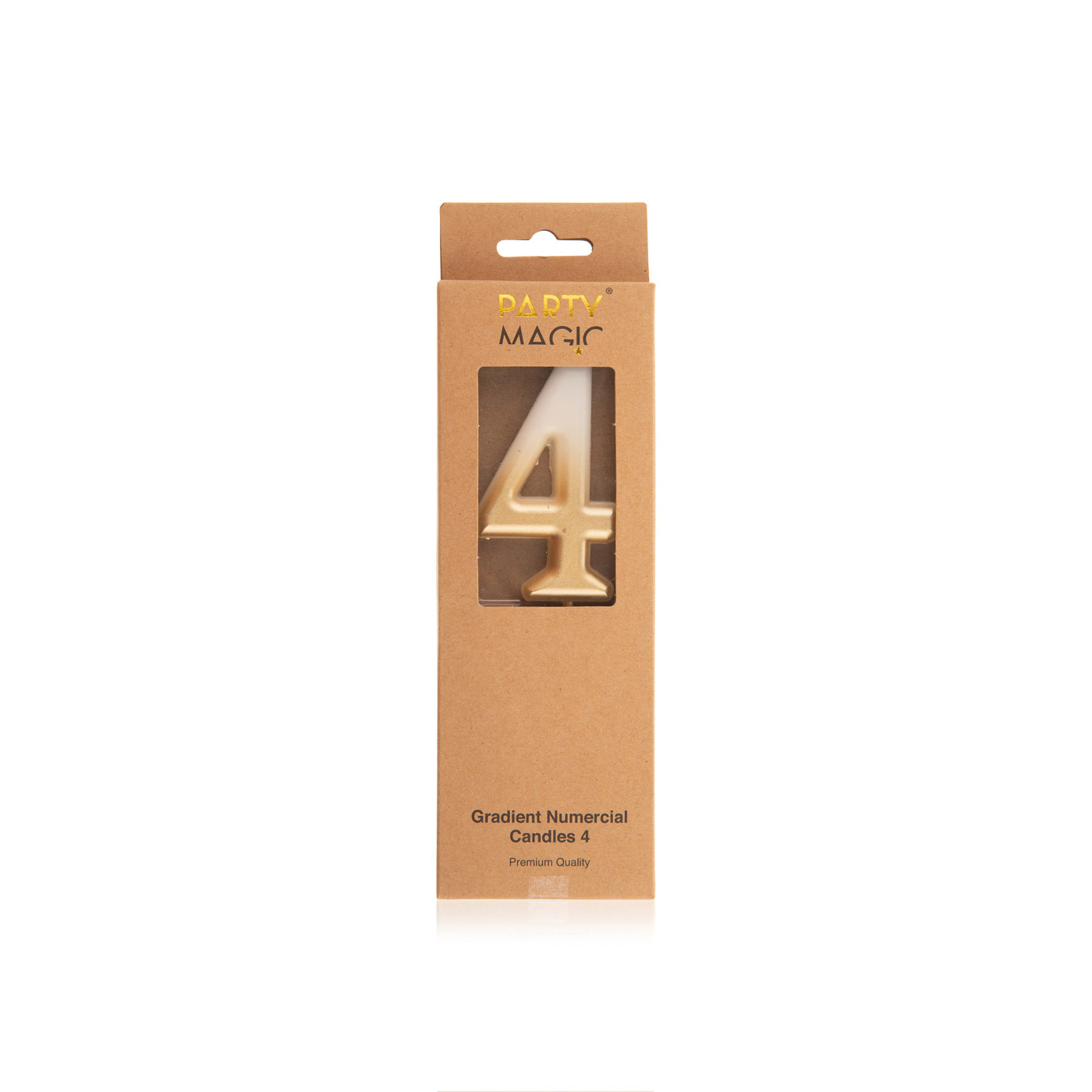 Party Magic Grad Numerical Candle Gold 4 - Spinneys UAE