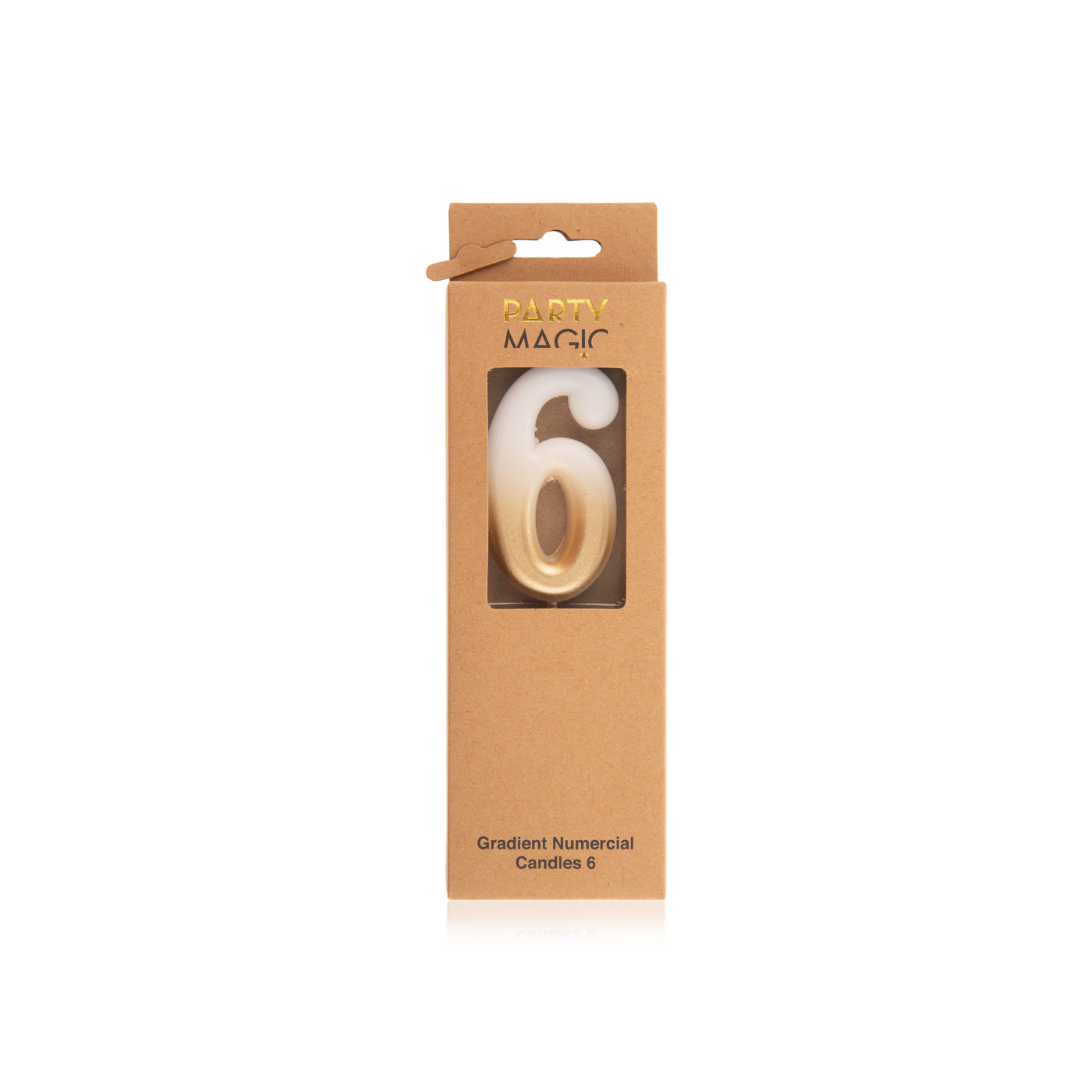 Party Magic Grad Numerical Candle Gold 6 - Spinneys UAE