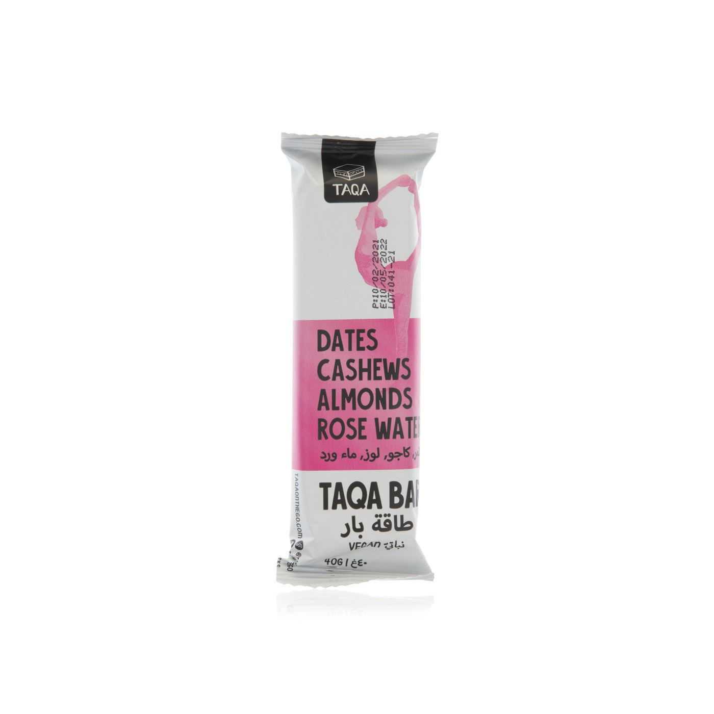 Taqa Dates Cashews Almonds Rose Water Vegan Bar 40g - Spinneys UAE