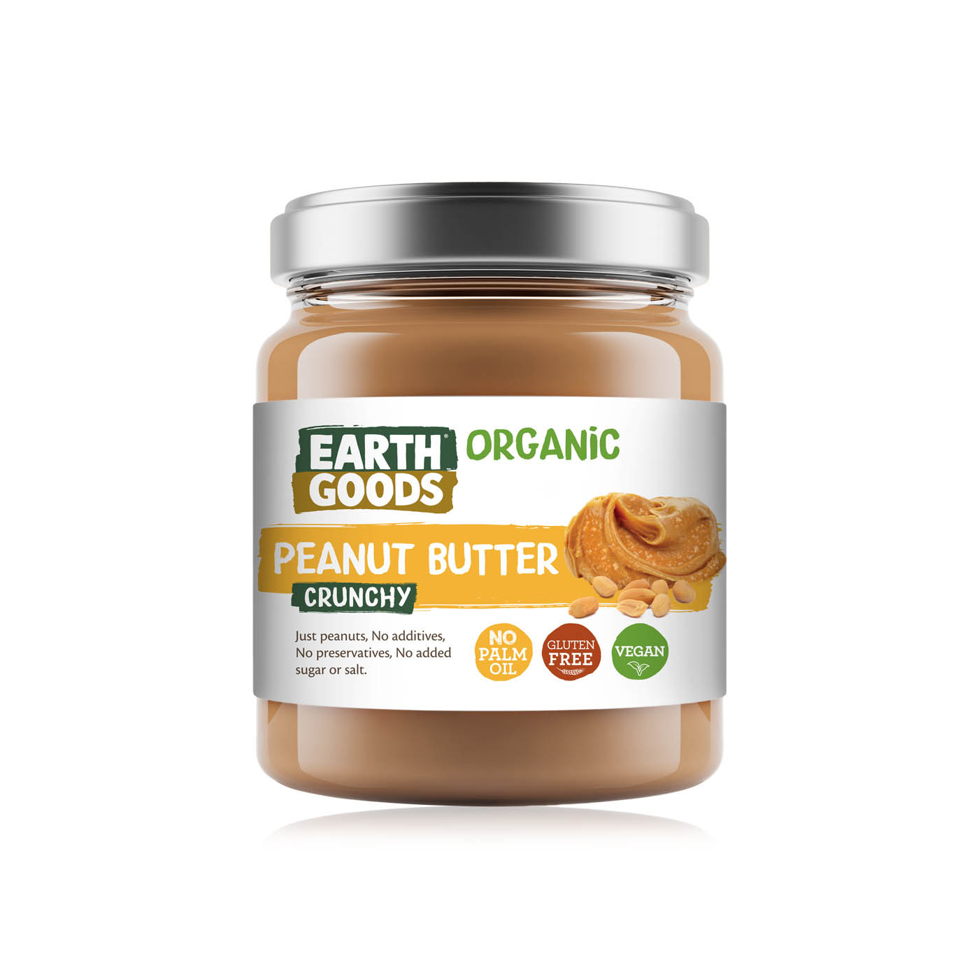 Earth Goods Organic Crunchy Peanut Butter 220g - Spinneys UAE