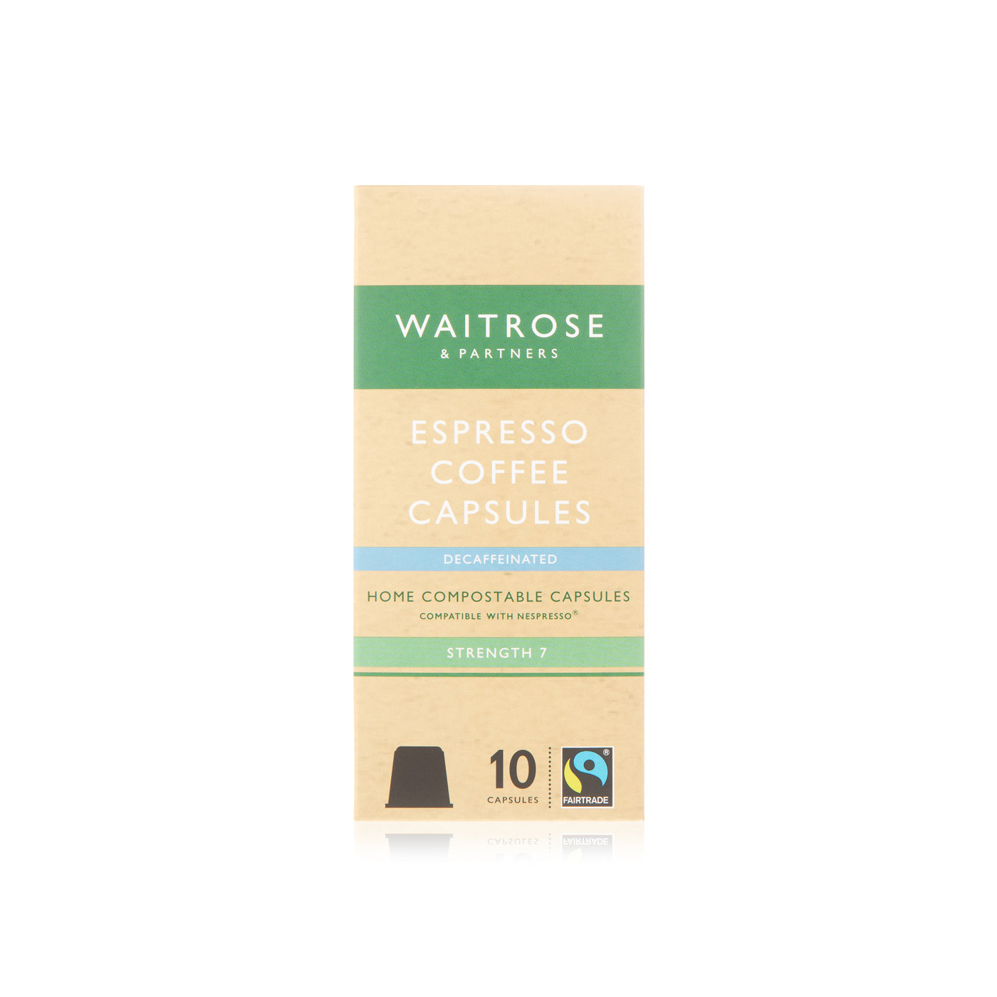 Waitrose Espresso Coffee Capsules 10x Decaffeinated 50g - Spinneys UAE