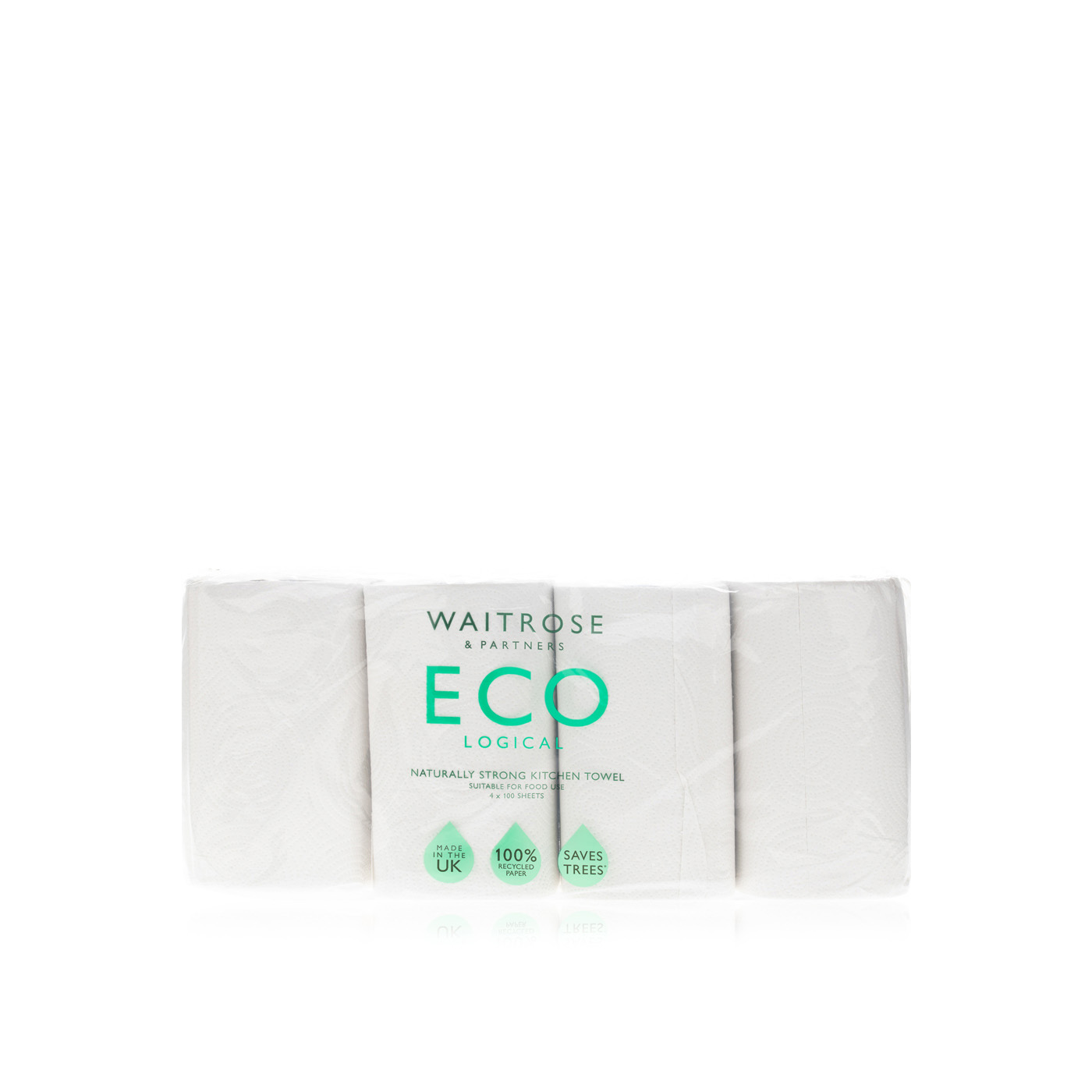 Waitrose Ecological Kitchen Towel 100% Recycled 4 Rolls - Spinneys UAE